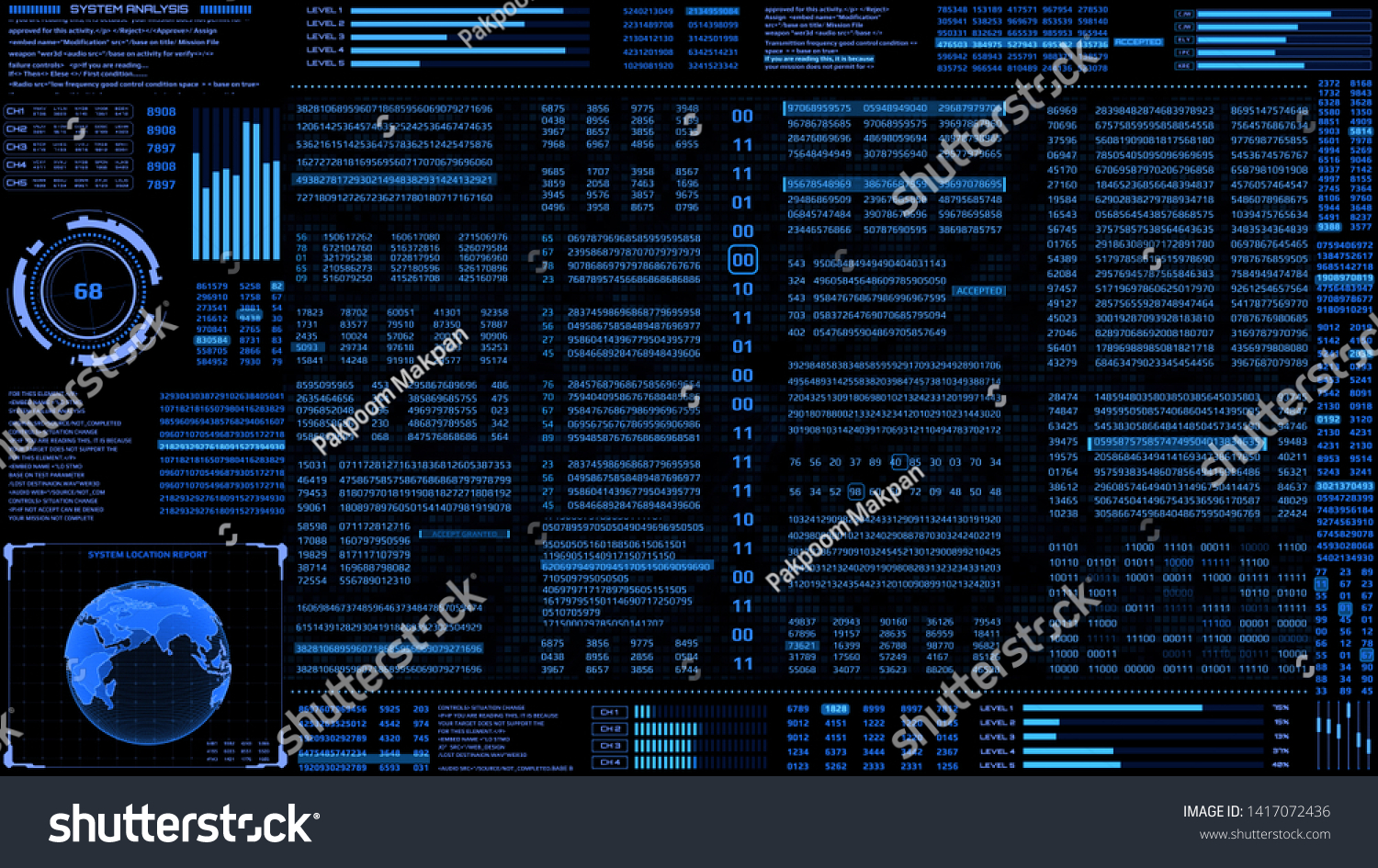 Hud Futuristic Digital Encoder Decoder Data Stock Illustration 1417072436 | Shutterstock