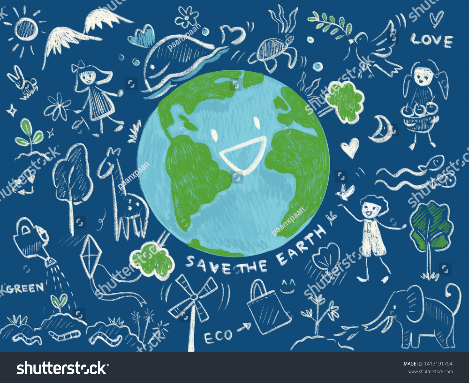 Illustration Save Earth Ecology Concept Variety Stock Illustration ... Illustration Save Earth Ecology Concept Variety Stock Illustration ...