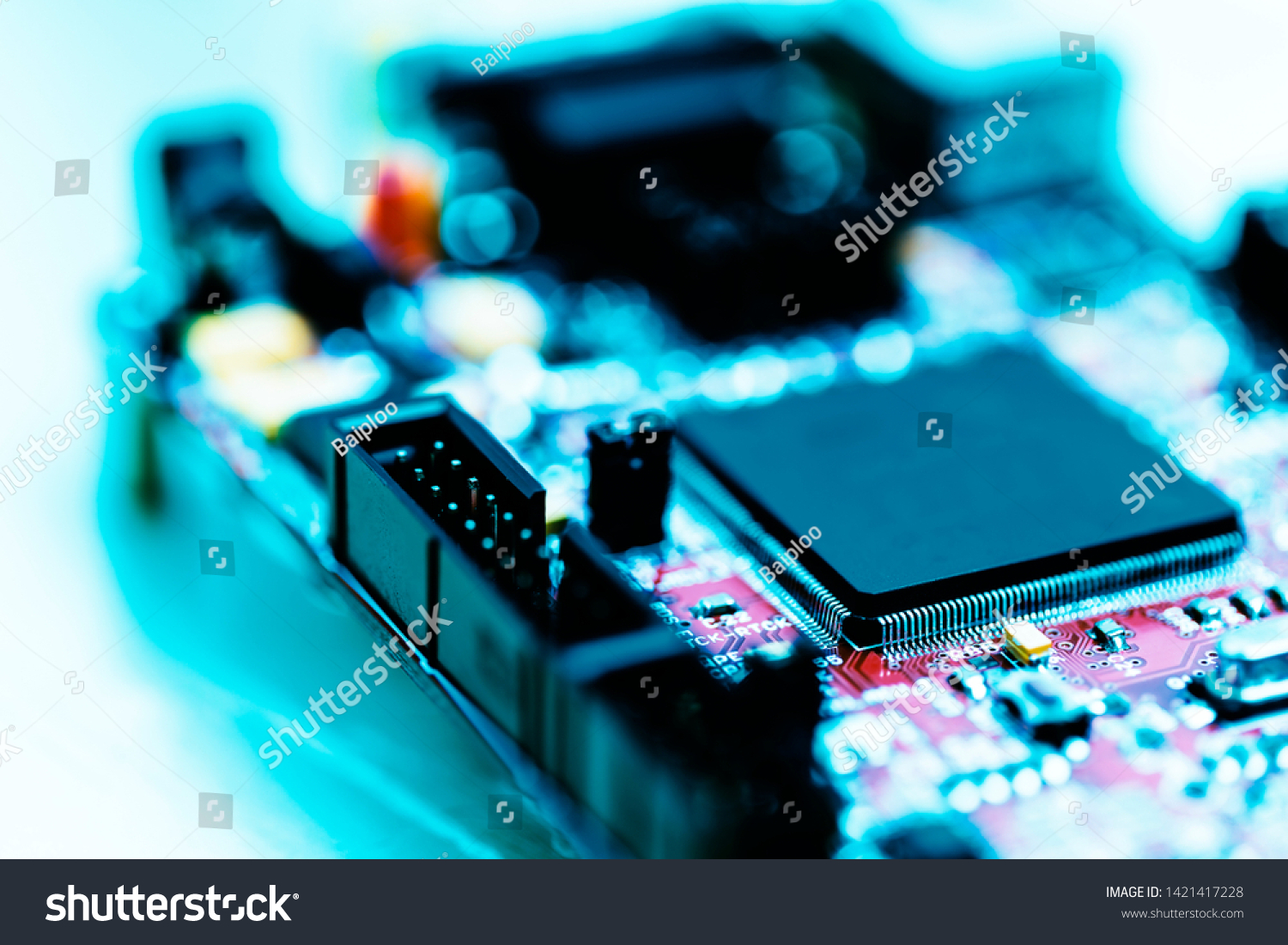 Microprocessor Embeded Board Concept Modern High Stock Photo 1421417228 ...