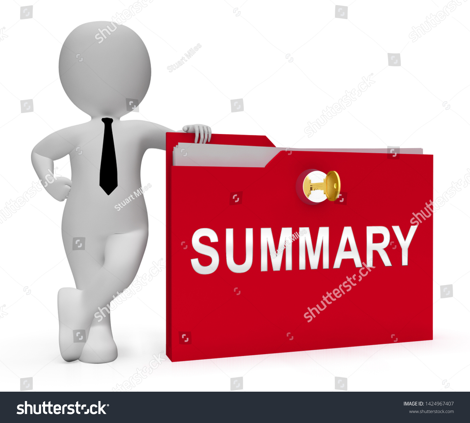Executive Summary Folder Icon Showing Short 库存插图 1424967407 Shutterstock