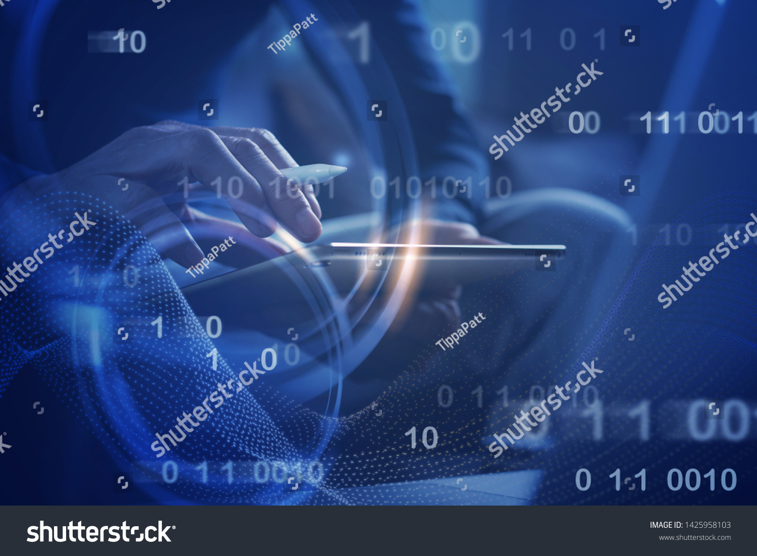 Digital Software Technology Development Concept Man Stock Photo ...