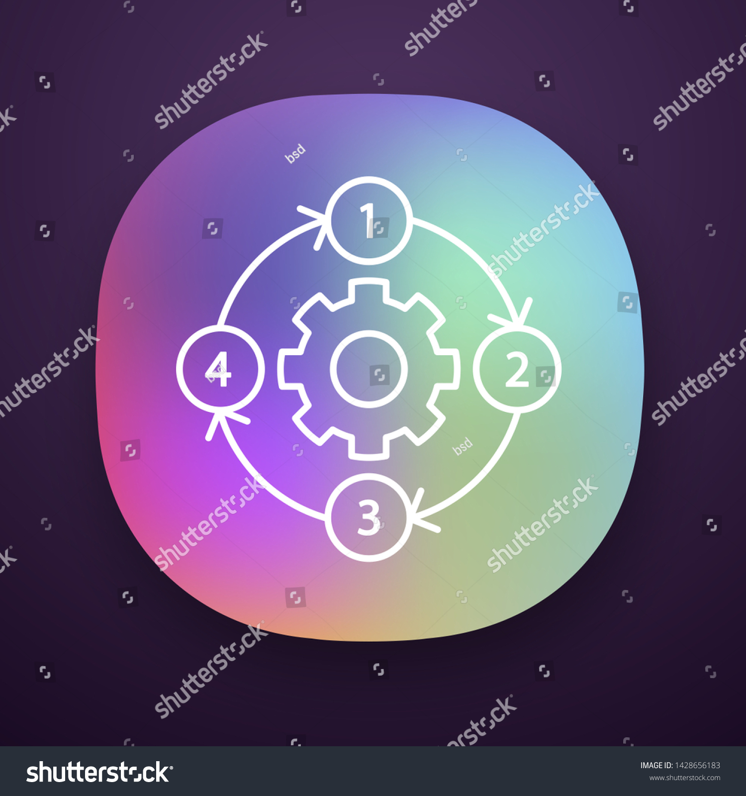 Process Diagram App Icon Pfd Flowsheet Stock Vector (Royalty Free ...