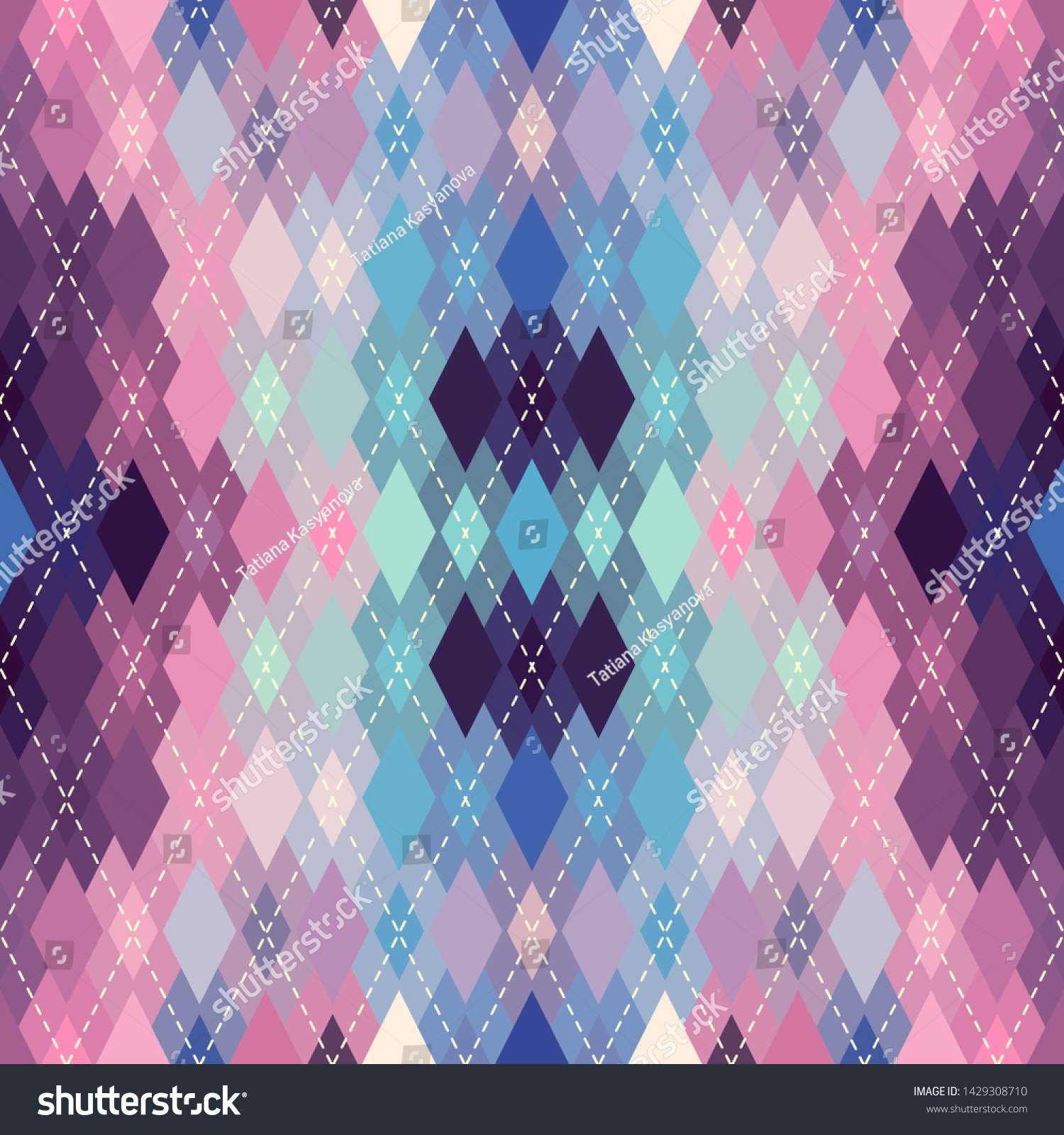 Classic Argyle Seamless Pattern Background Vector Stock Vector Royalty