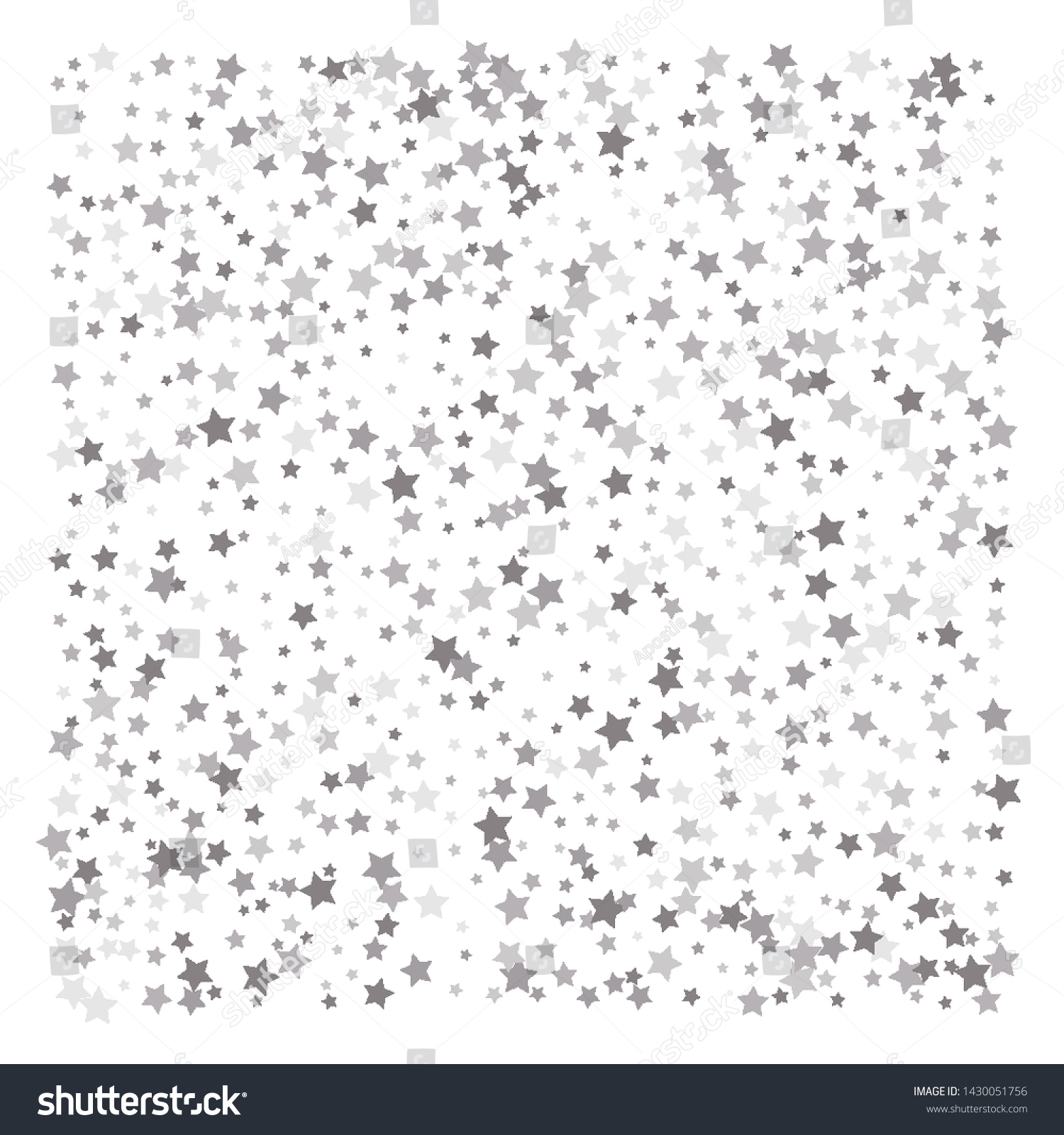 Silver Glitter Falling Stars Silver Sparkle Stock Vector Royalty Free