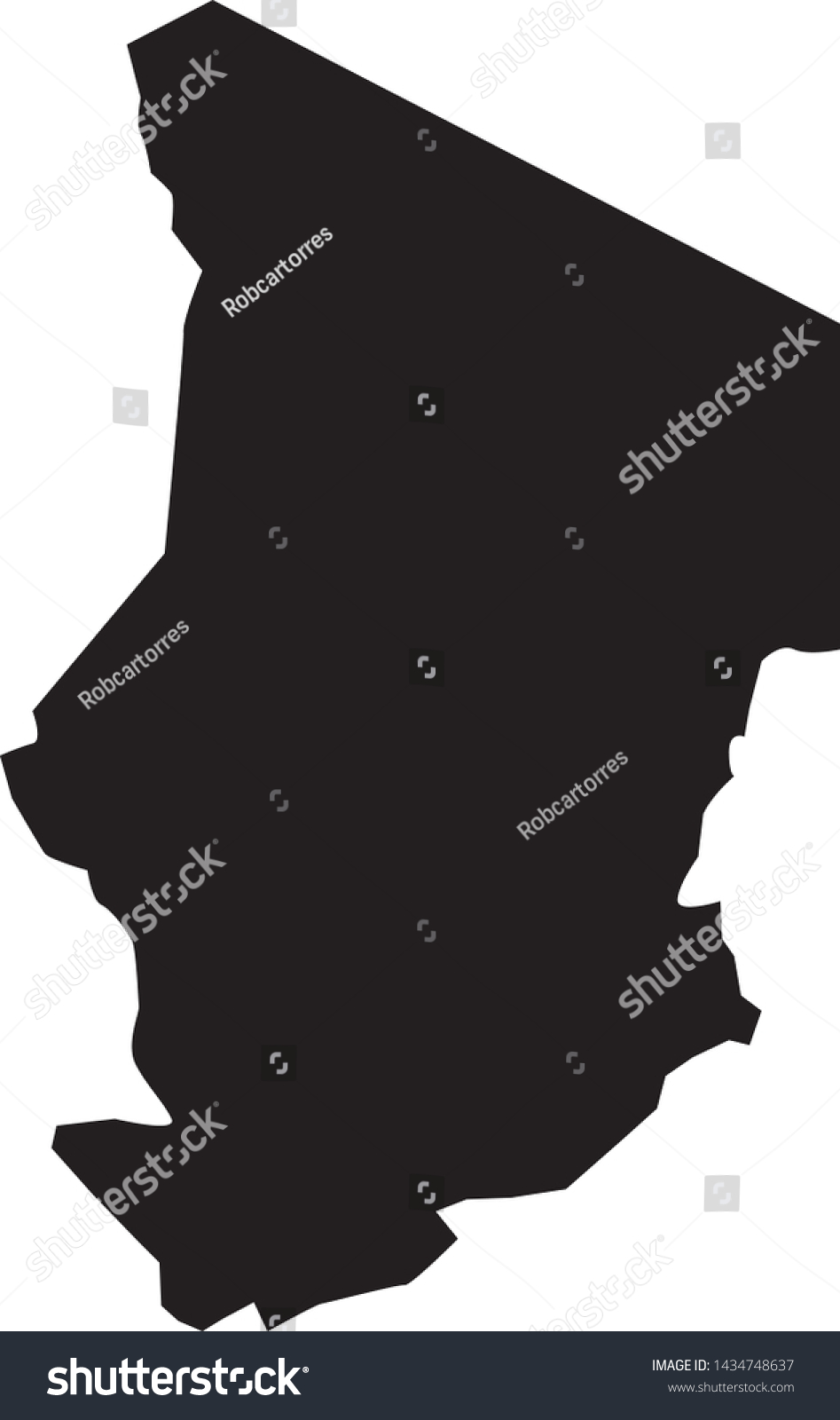 Vektor Stok Political Map Chad Africa (Tanpa Royalti) 1434748637 ... Vektor Stok Political Map Chad Africa (Tanpa Royalti) 1434748637 ...