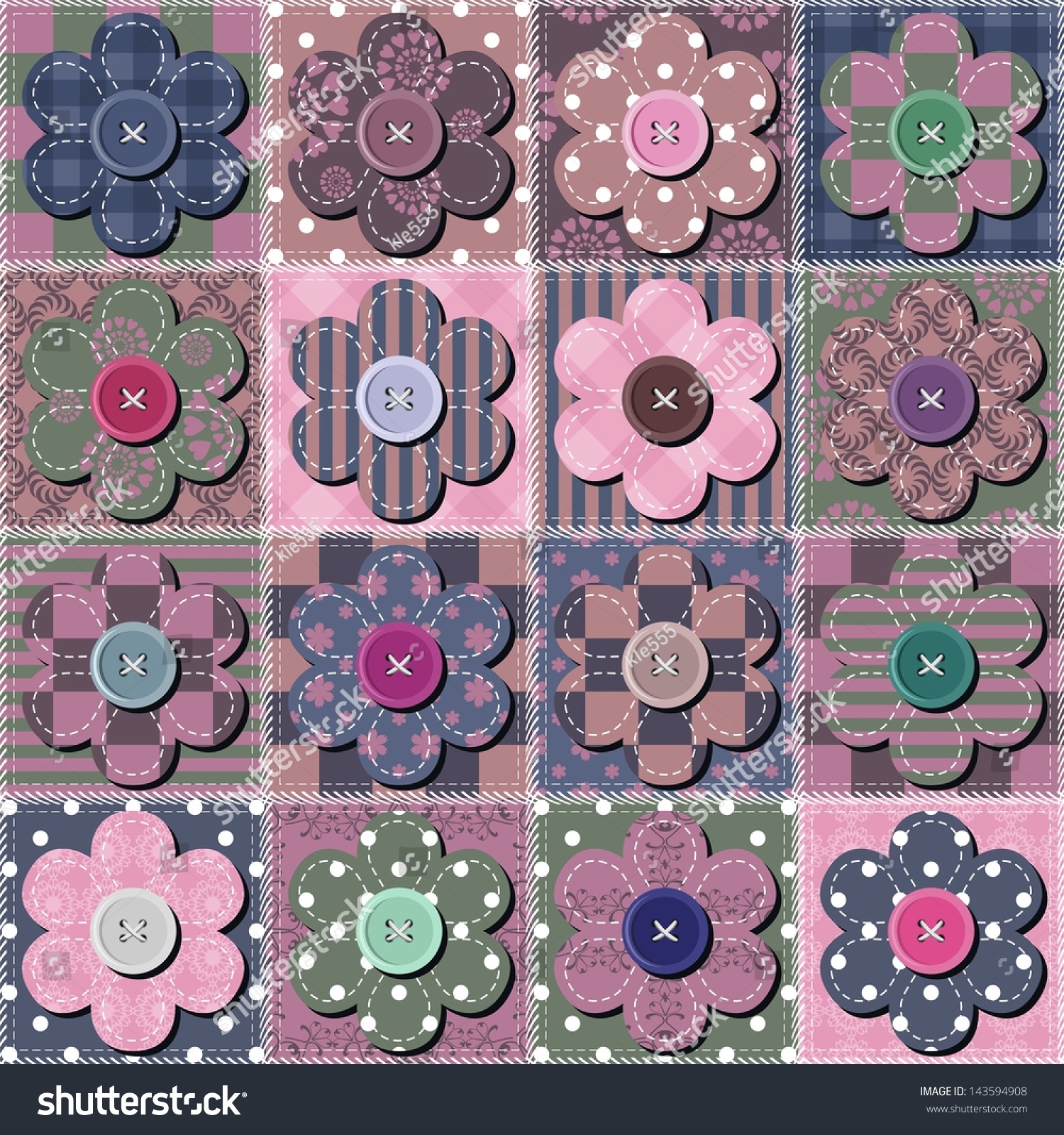 Patchwork Background Stock Vector (Royalty Free) 143594908 | Shutterstock