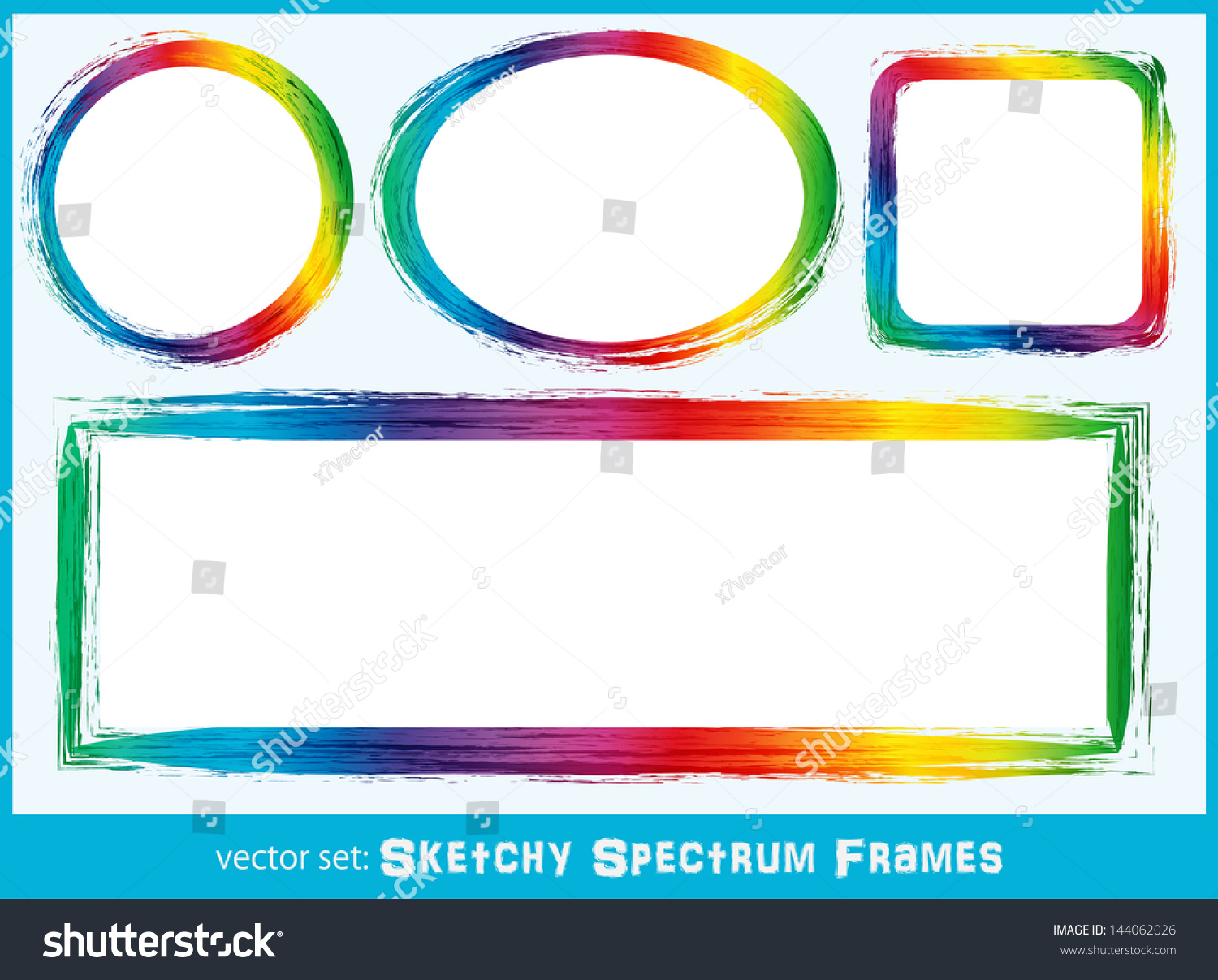 Sketchy Spectrum Frames Background Frames Sketchy Stock Vector (Royalty ...