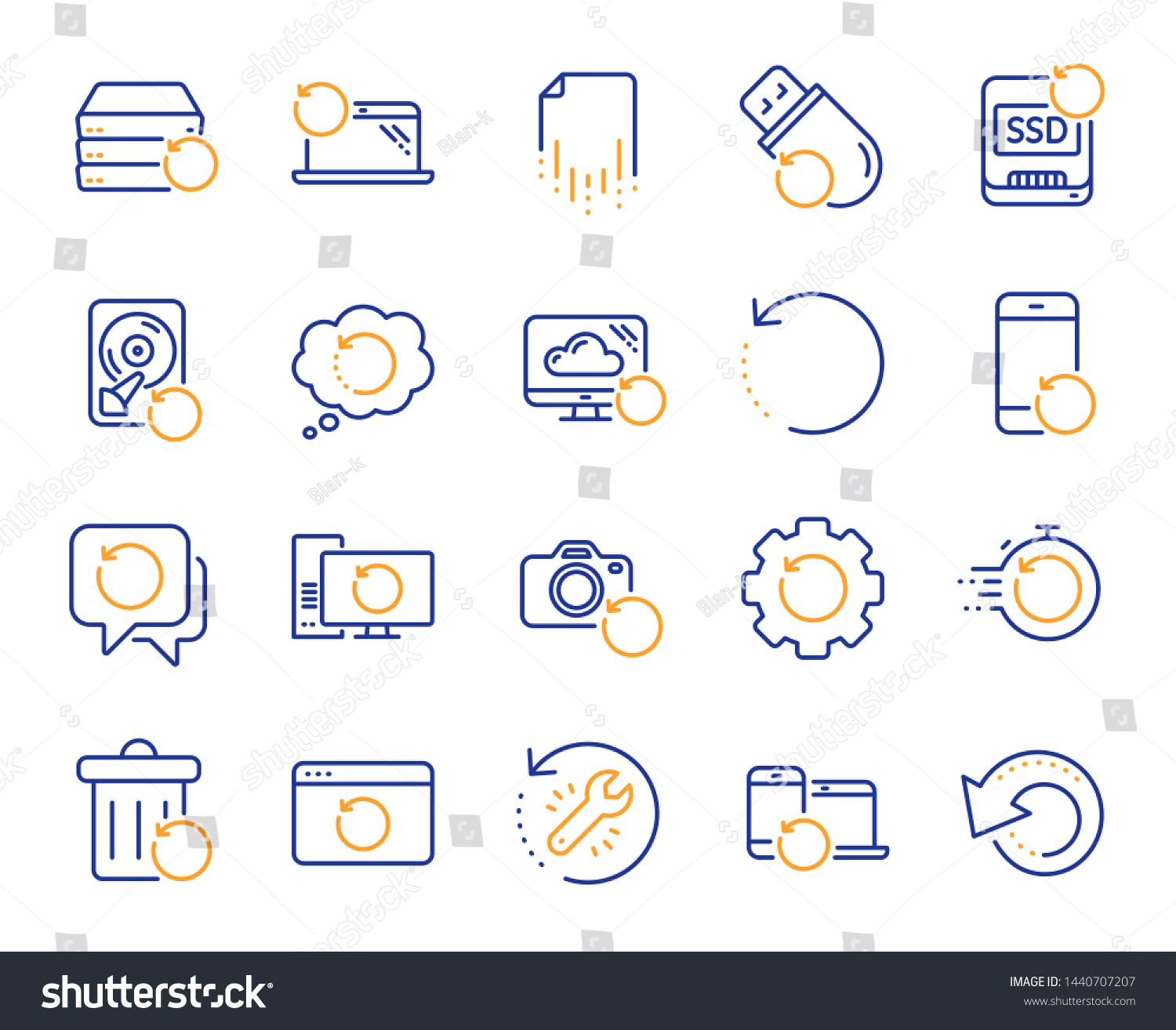 Recovery Line Icons Backup Restore Data Stock Vector (Royalty Free ... Recovery Line Icons Backup Restore Data Stock Vector (Royalty Free ...