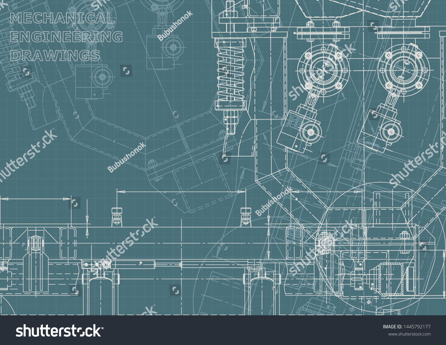 Vector Engineering Illustration Engineering Drawing Technical Stock ...