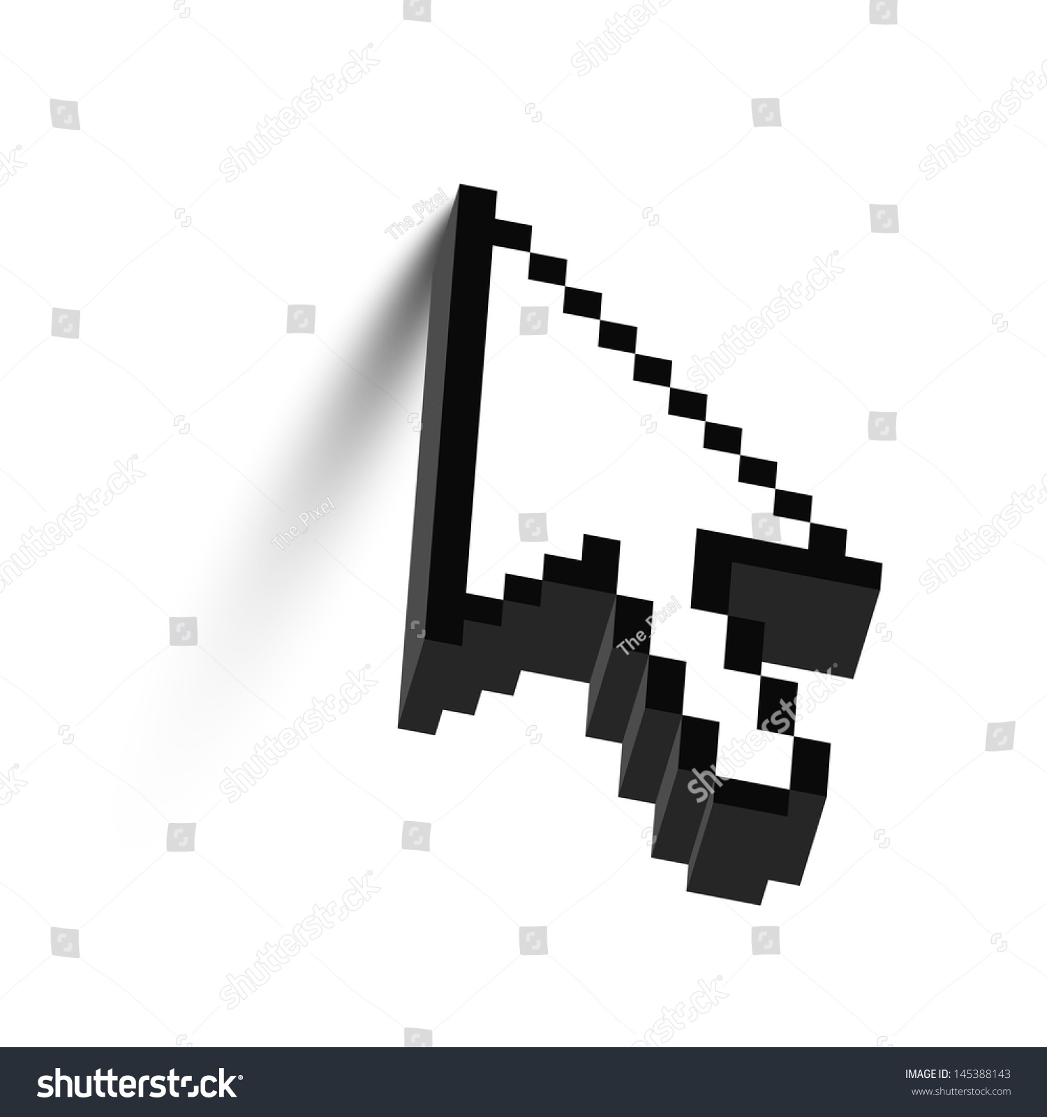 3d Mouse Arrow Cursor Shadow Raster Stock Illustration 145388143 ... 3d Mouse Arrow Cursor Shadow Raster Stock Illustration 145388143 ...