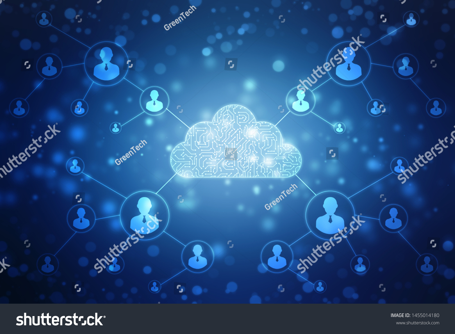 2d Rendering Cloud Computing Cloud Computing: ภาพประกอบสต็อก 1455014180 | Shutterstock
