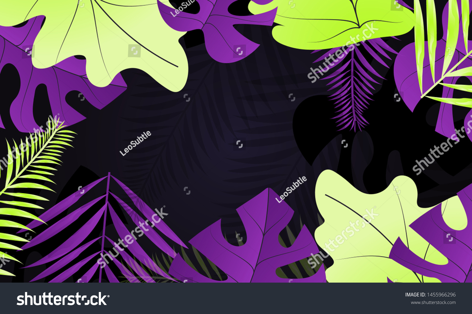Random Leaf Pattern Background Vector Stock Vector (Royalty Free ...