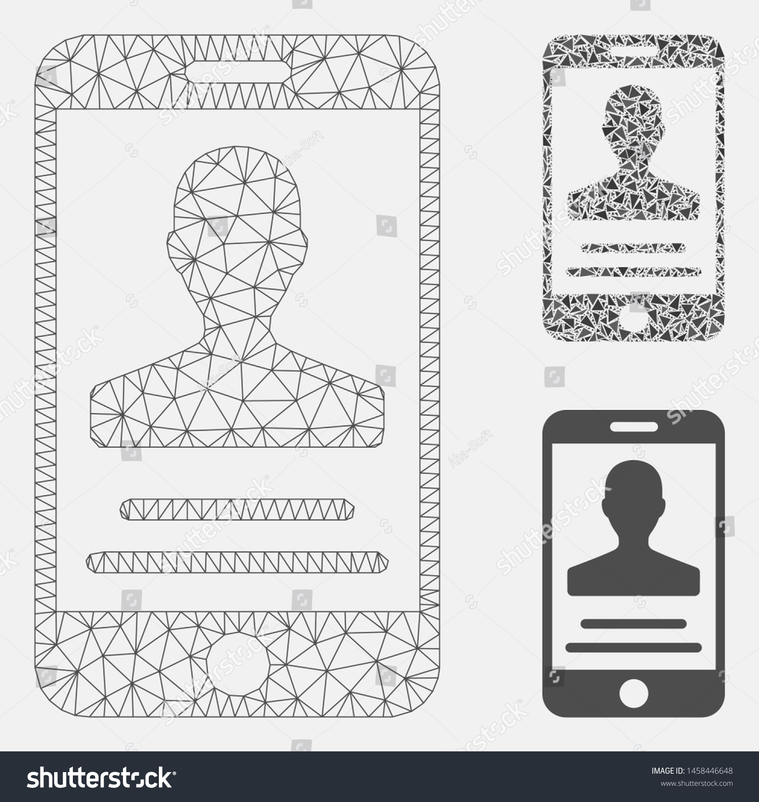 Mesh Mobile Agreement Model Triangle Mosaic Stock Vector Royalty Free 1458446648 Shutterstock