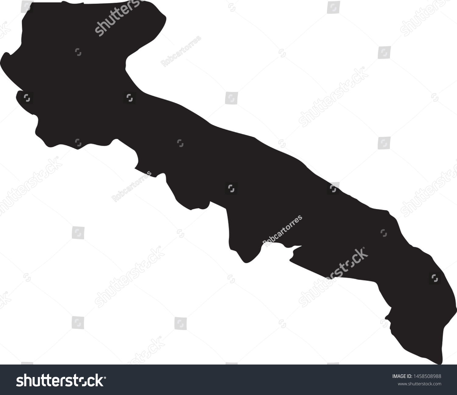 Map Apulia Region Italy Stock Vector (Royalty Free) 1458508988 | Shutterstock