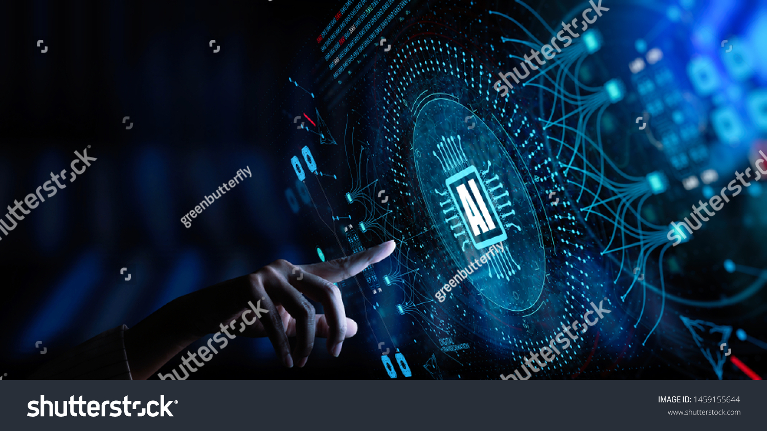 Artificial Intelligence Ai Machine Deep Learning Stock Photo 1459155644 ...