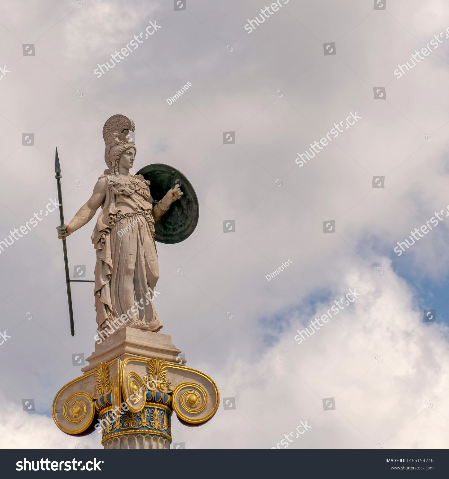 Athena Marble Statue On Ionic Column Stock Photo 1465154246 | Shutterstock Athena Marble Statue On Ionic Column Stock Photo 1465154246 | Shutterstock