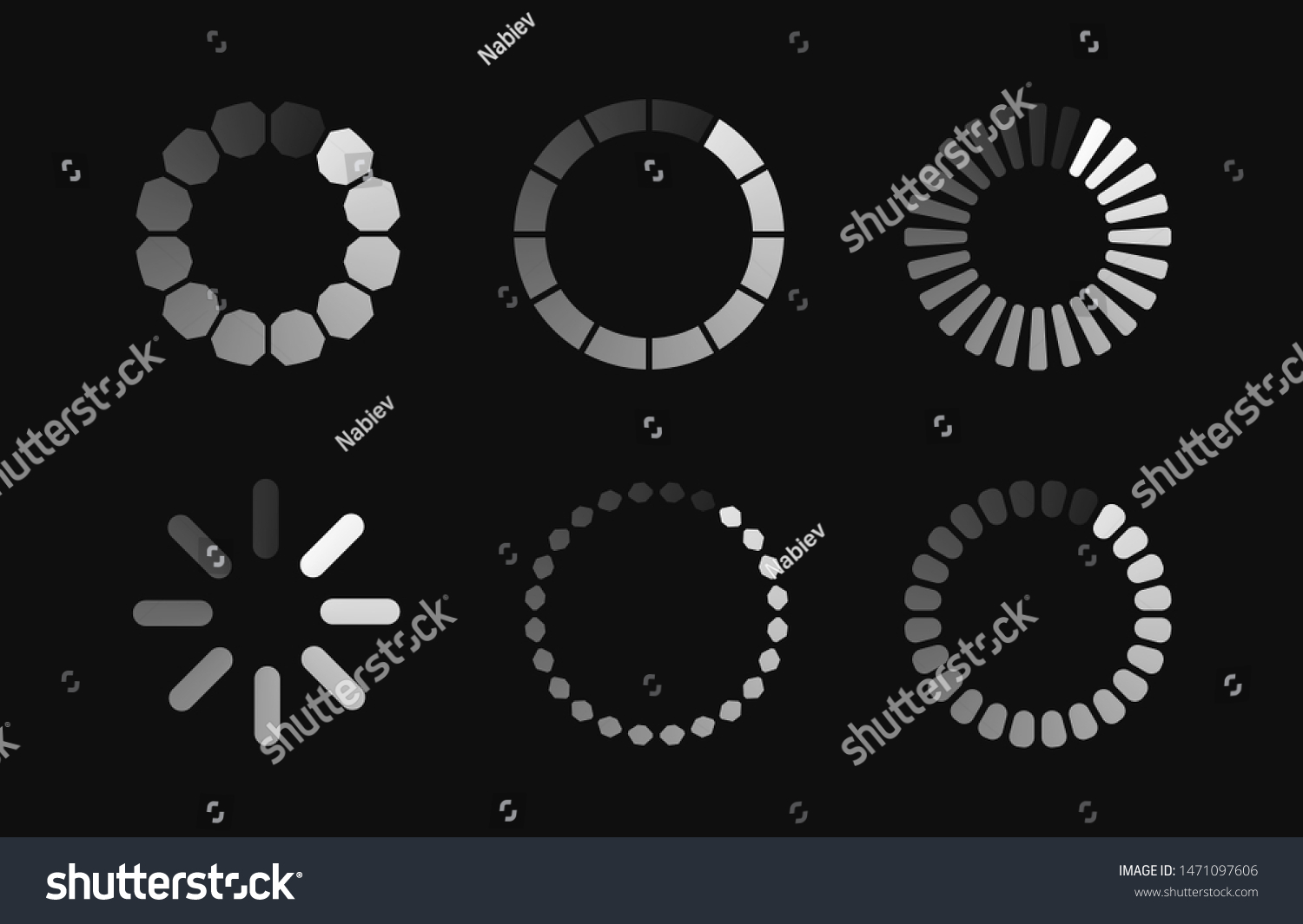 Vector Load Icons Circle Website Buffer Stock Vector (Royalty Free ...