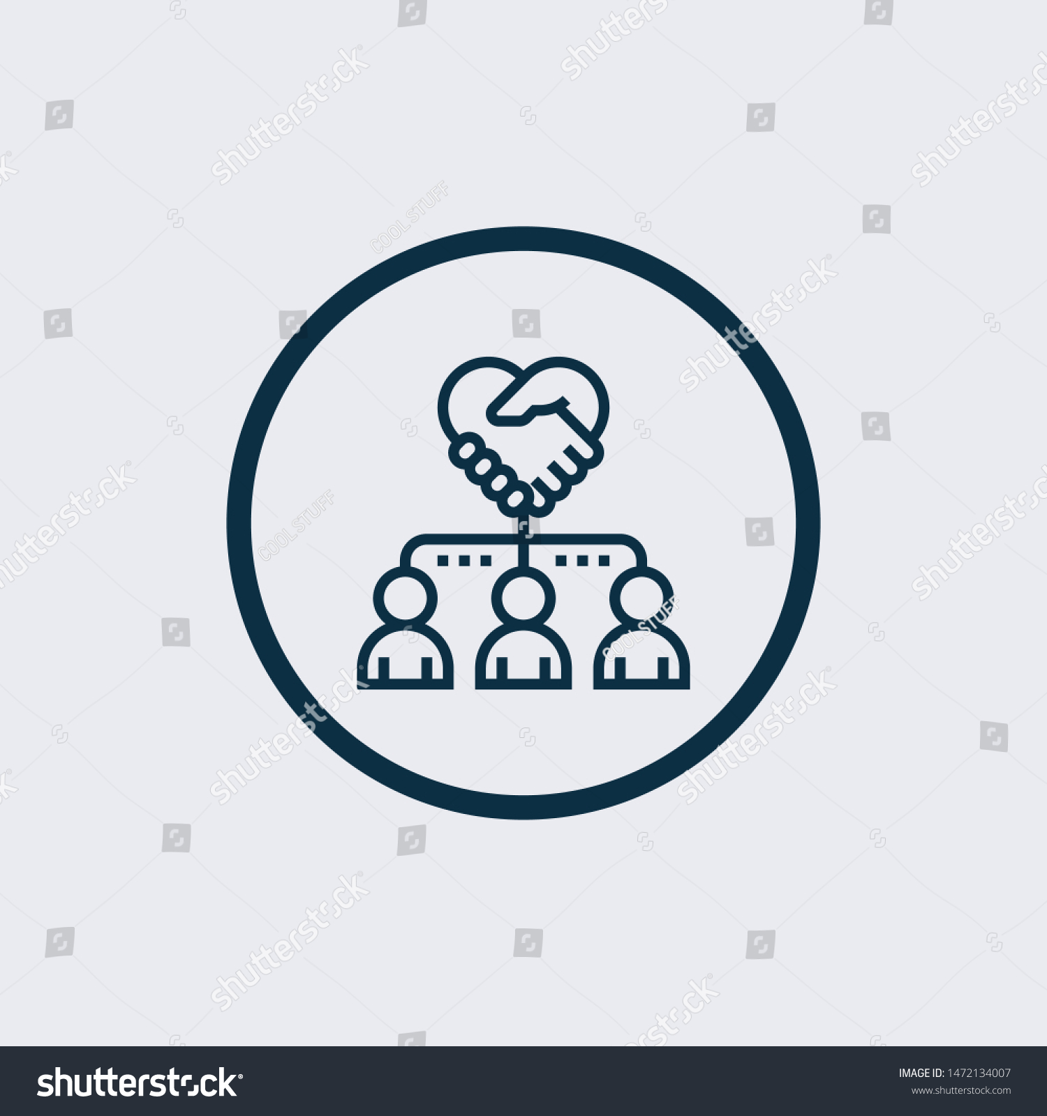 Crm Outline Icon Thin Line Concept Stock Vector Royalty Free