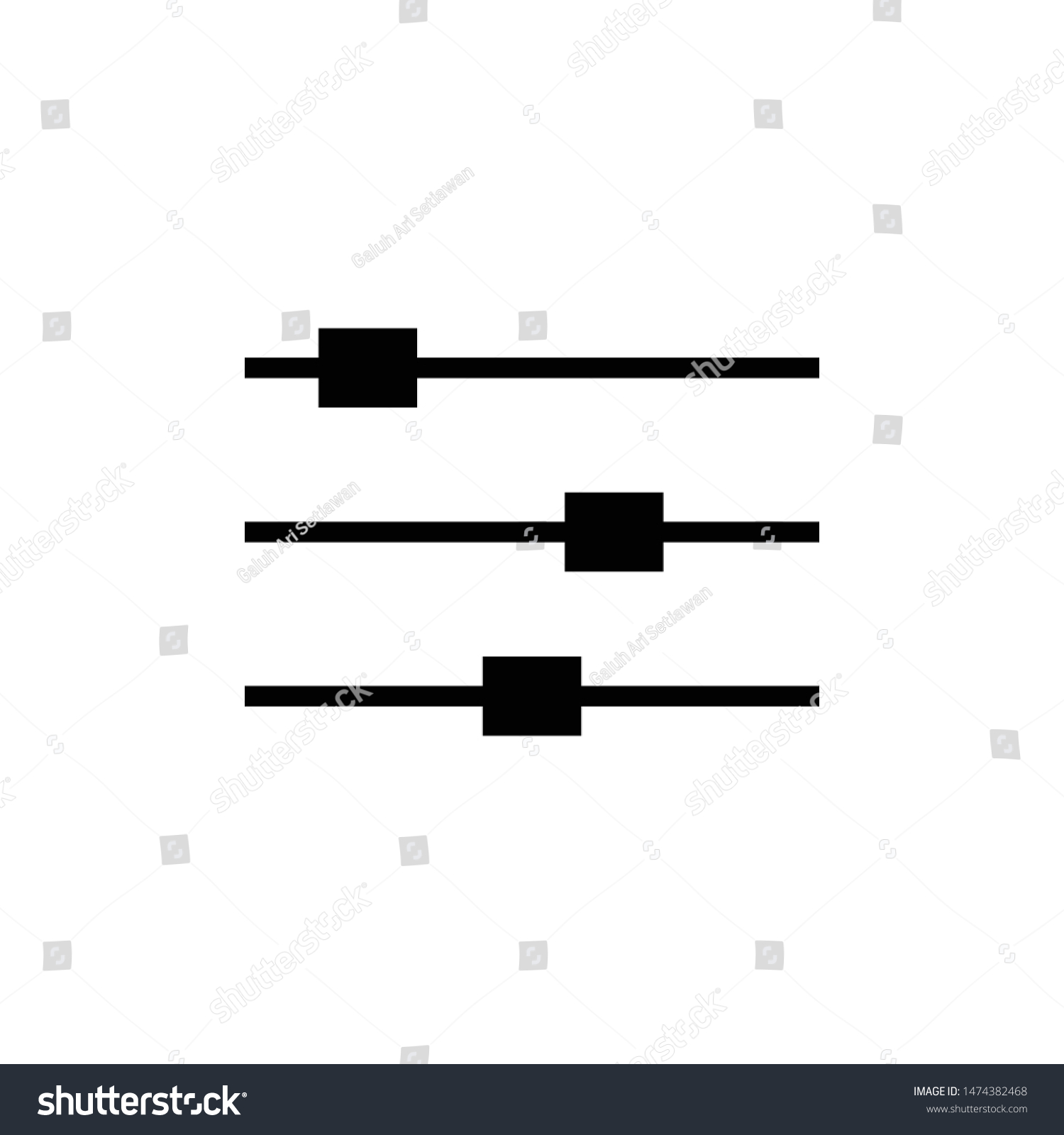 Horizontal Adjusment Icon Vector Design Symbol Stock Vector Royalty