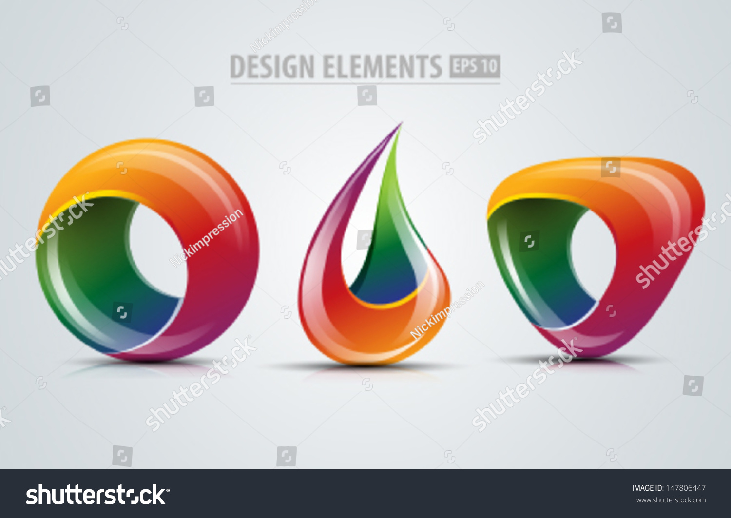 Elementos del logotipo de diseño del: vector de stock (libre de ...