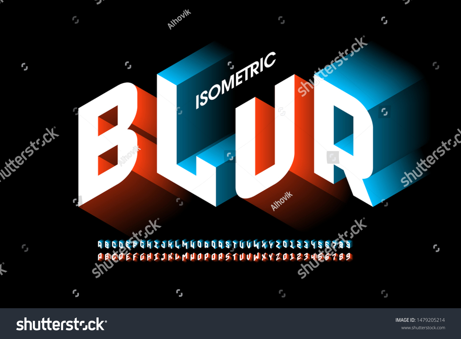 Isometric 3d Font Design Blur Effect Stock Vector (Royalty Free ... Isometric 3d Font Design Blur Effect Stock Vector (Royalty Free ...