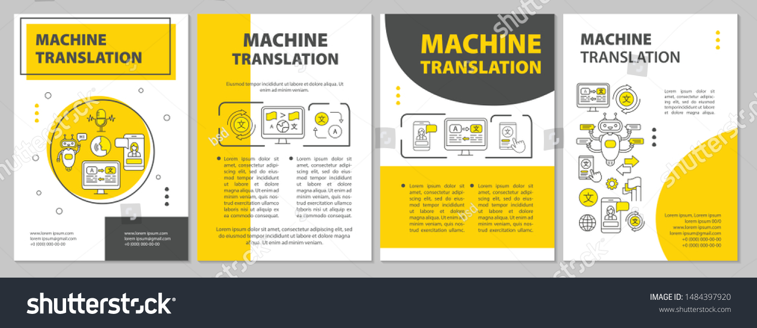 Machine Translation Brochure Template Layout Automated Stock Vector ... Machine Translation Brochure Template Layout Automated Stock Vector ...