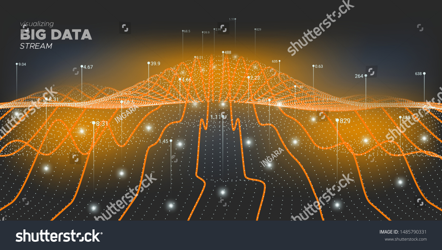 Big Data Screen Matrix Visualization Big Stock Vector (Royalty Free ...