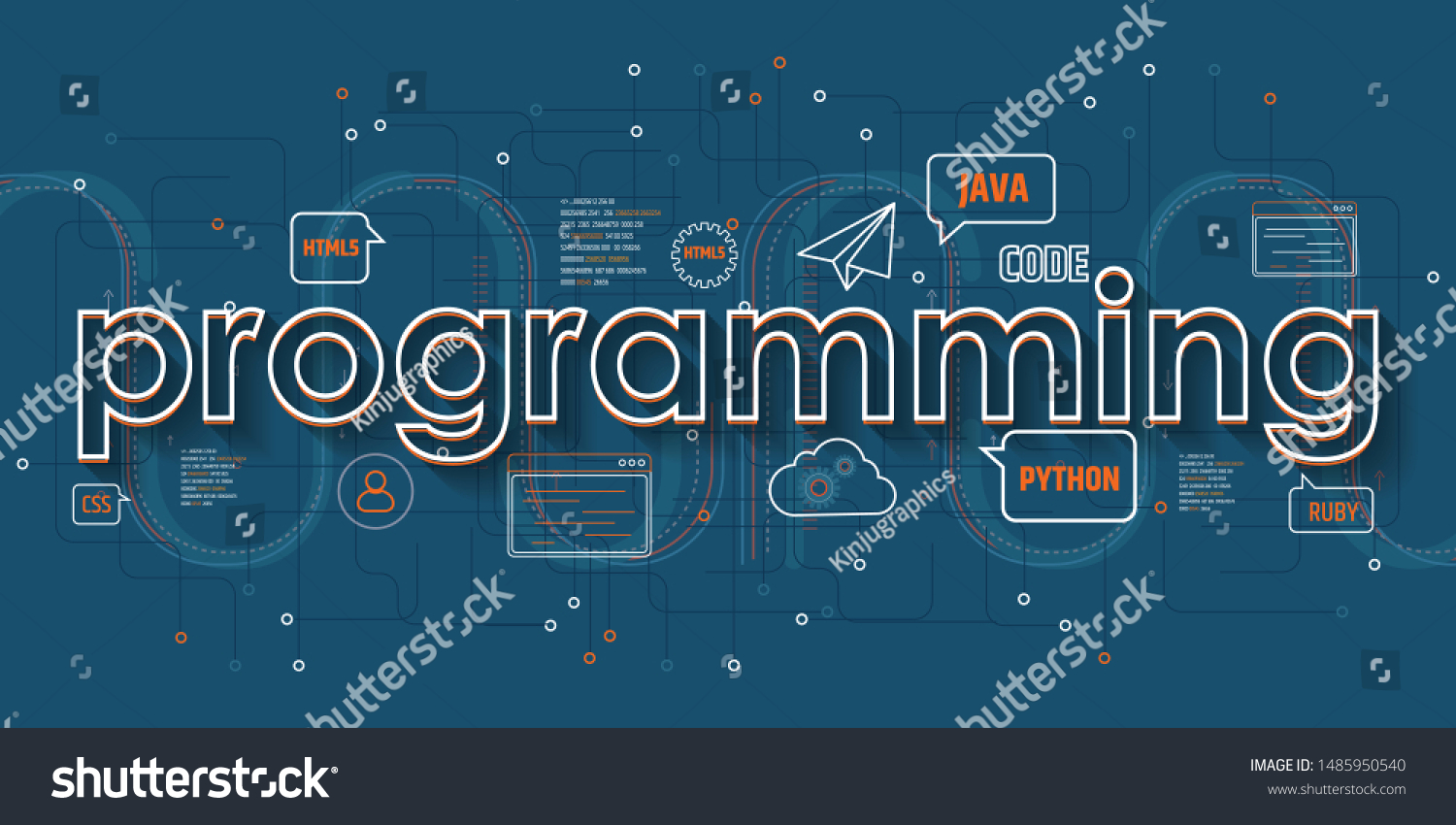 Development Software Concept Programming Data Processing Stock Vector Royalty Free 1485950540
