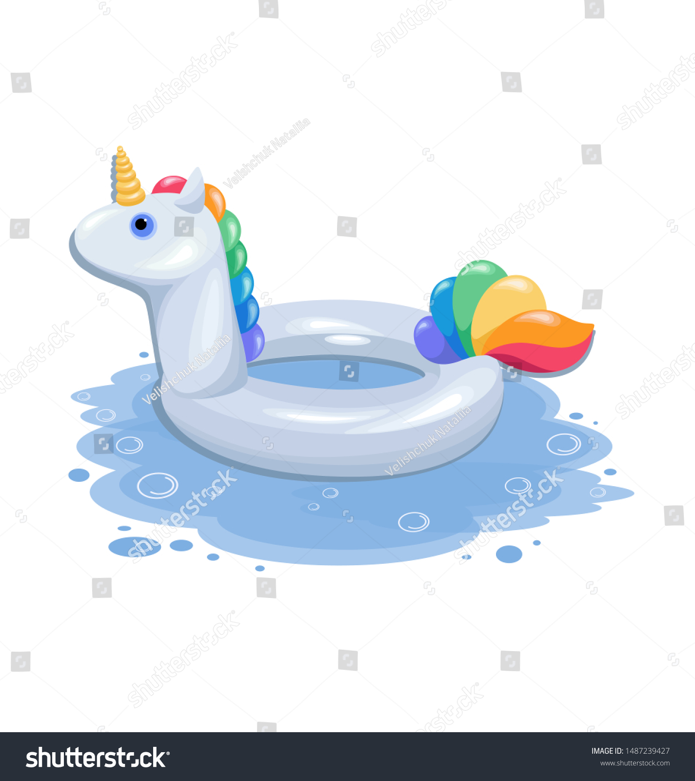 Unicorn Inflatable Pool Ring Shaped Like Stock Vector (Royalty Free ... Unicorn Inflatable Pool Ring Shaped Like Stock Vector (Royalty Free ...