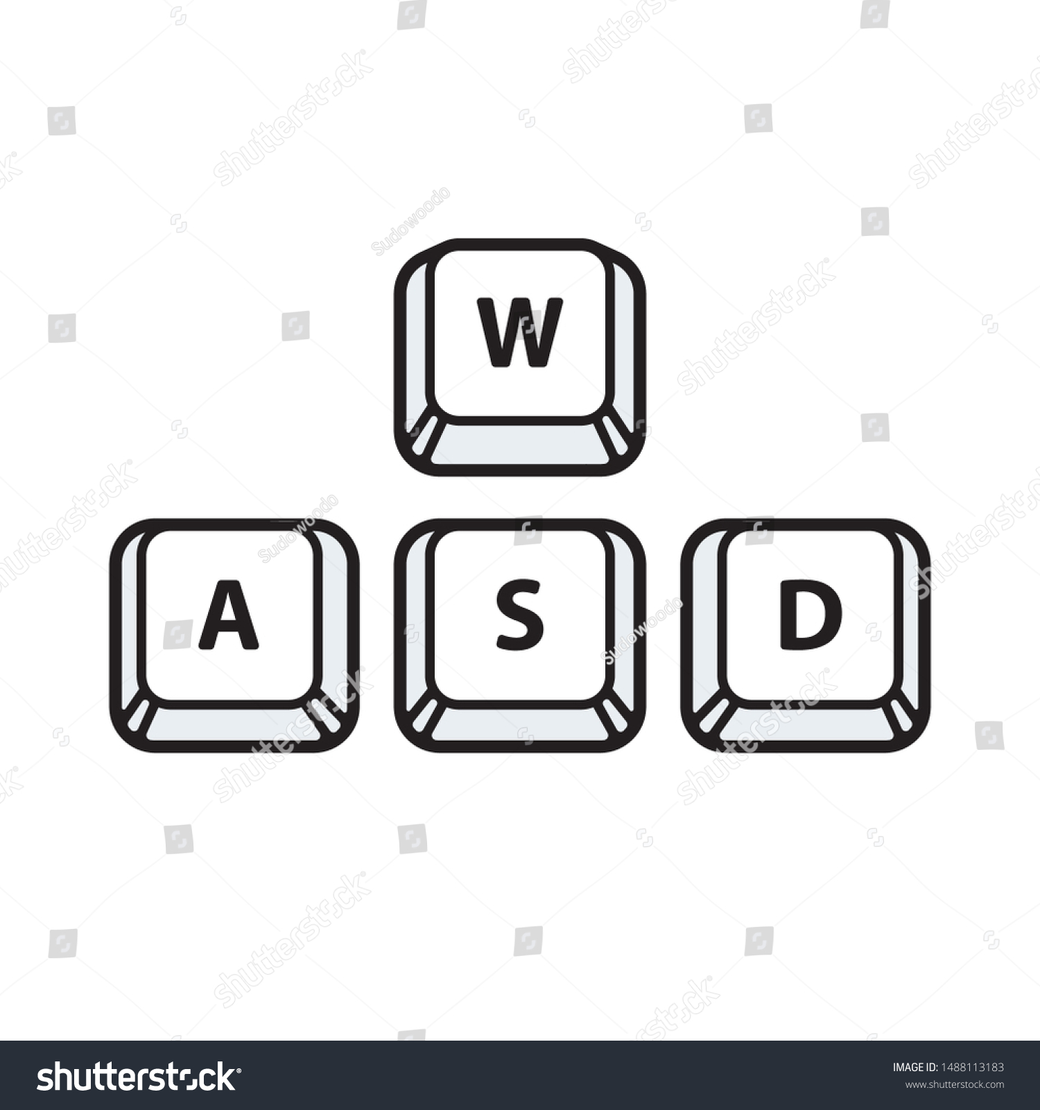 Wasd Keys Game Control Keyboard Buttons Stock Vector (Royalty Free ... Wasd Keys Game Control Keyboard Buttons Stock Vector (Royalty Free ...
