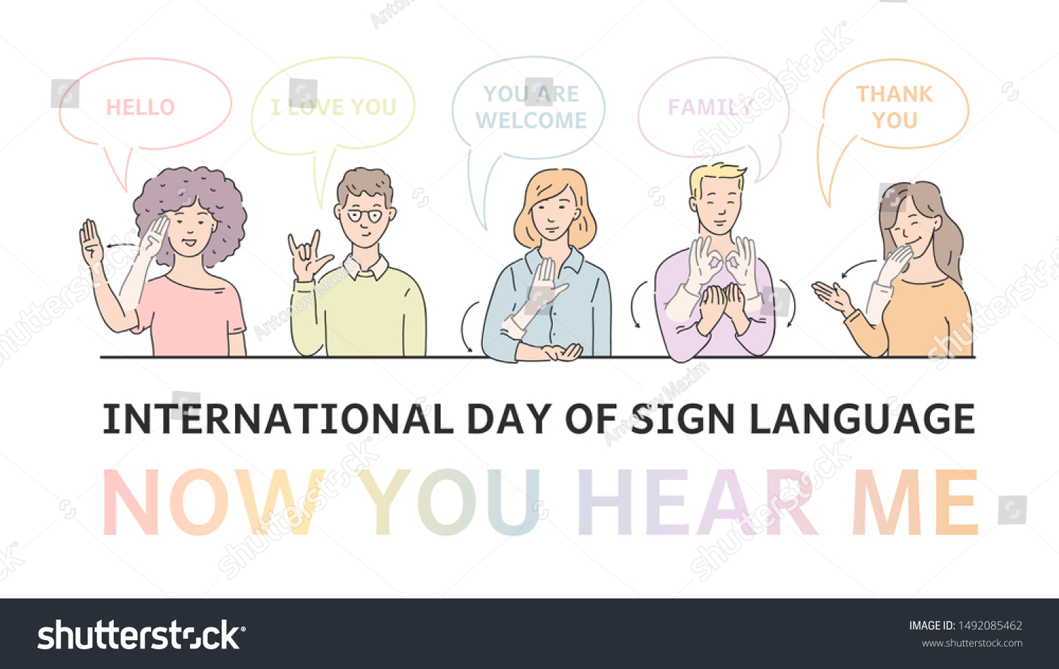 International Day Sign Language Poster Deafmute Stock Illustration ... International Day Sign Language Poster Deafmute Stock Illustration ...