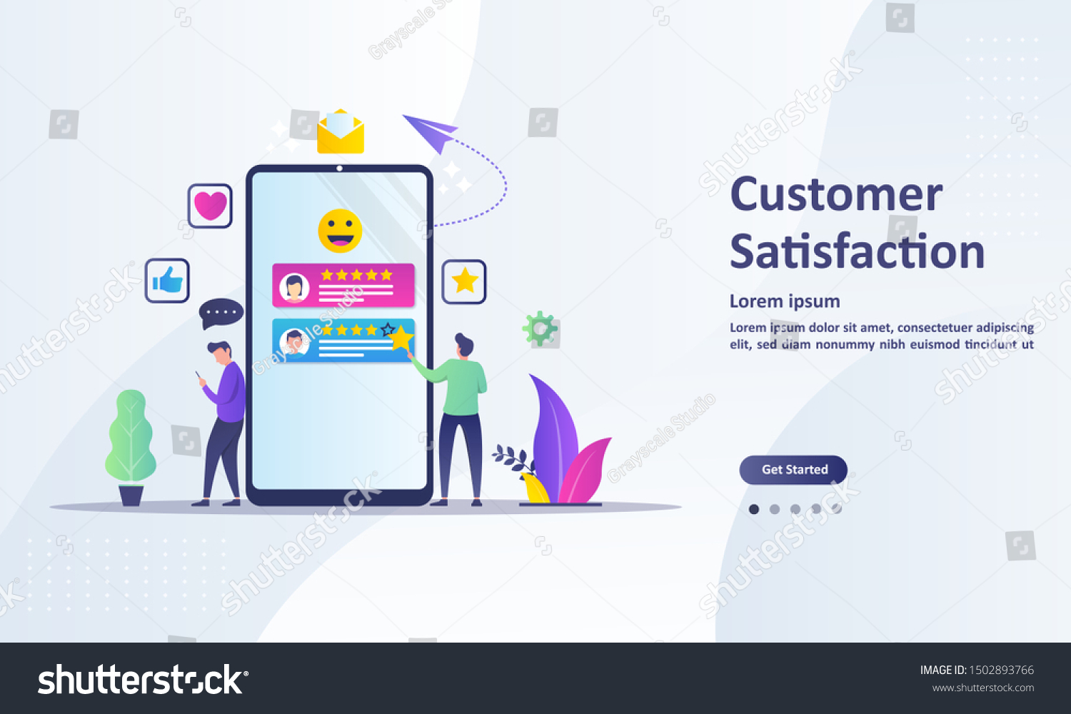 Customer Satisfaction Concept Design People Give Stock Vector (Royalty ... Customer Satisfaction Concept Design People Give Stock Vector (Royalty ...