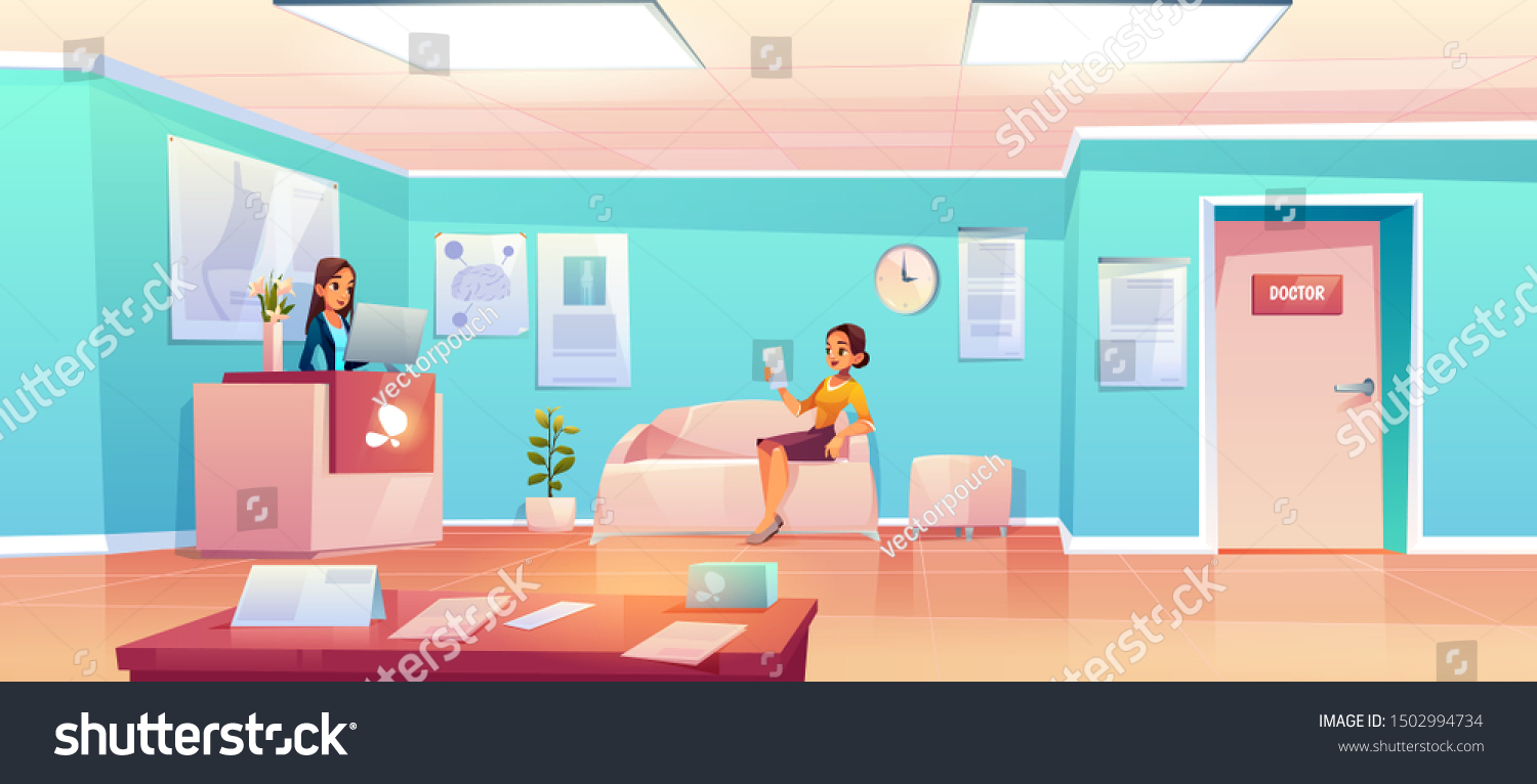Patient Hospital Waiting Room Woman Clinic Stock Vector (Royalty Free ... Patient Hospital Waiting Room Woman Clinic Stock Vector (Royalty Free ...