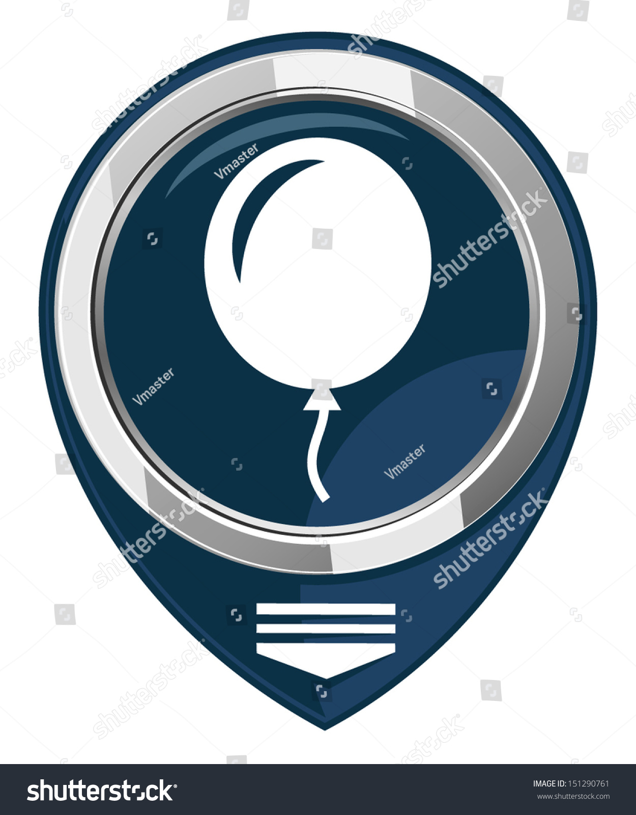 Balloon Map Pointer Stock Vector (Royalty Free) 151290761 | Shutterstock