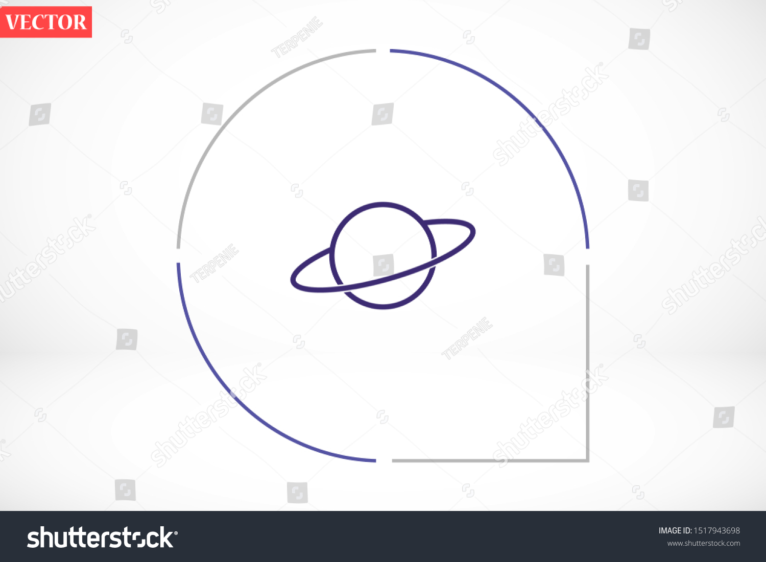 Planet Icon Online Illustration Go Web Stock Vector (Royalty Free ...