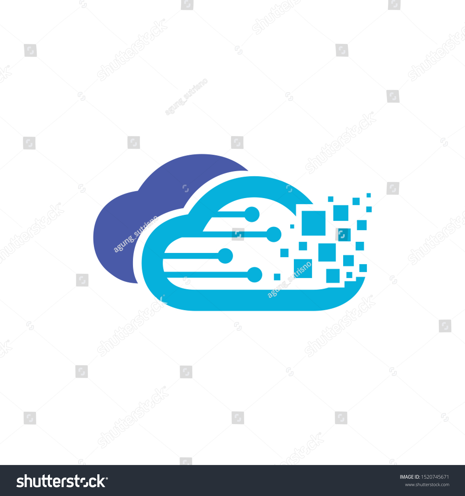 Cloud Computing Logo Design Vector Template Stock Vector (Royalty Free ...