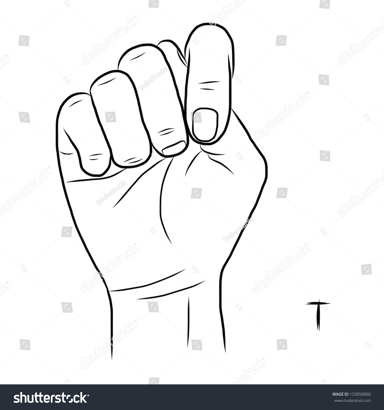 Sign Language Alphabetthe Letter T Stock Vector (Royalty Free ... Sign Language Alphabetthe Letter T Stock Vector (Royalty Free ...