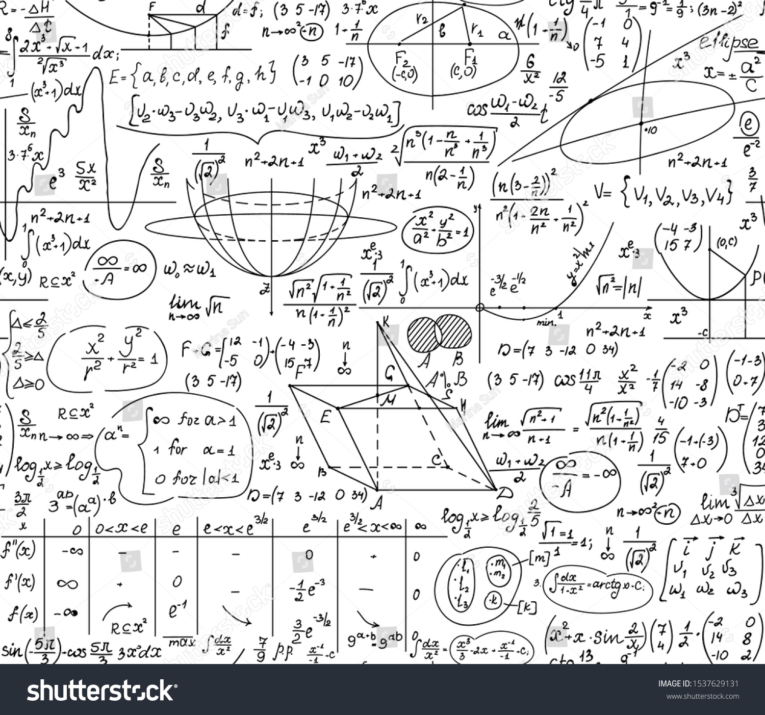 Math Educational Vector Seamless Pattern Handwritten Stock Vector ... Math Educational Vector Seamless Pattern Handwritten Stock Vector ...