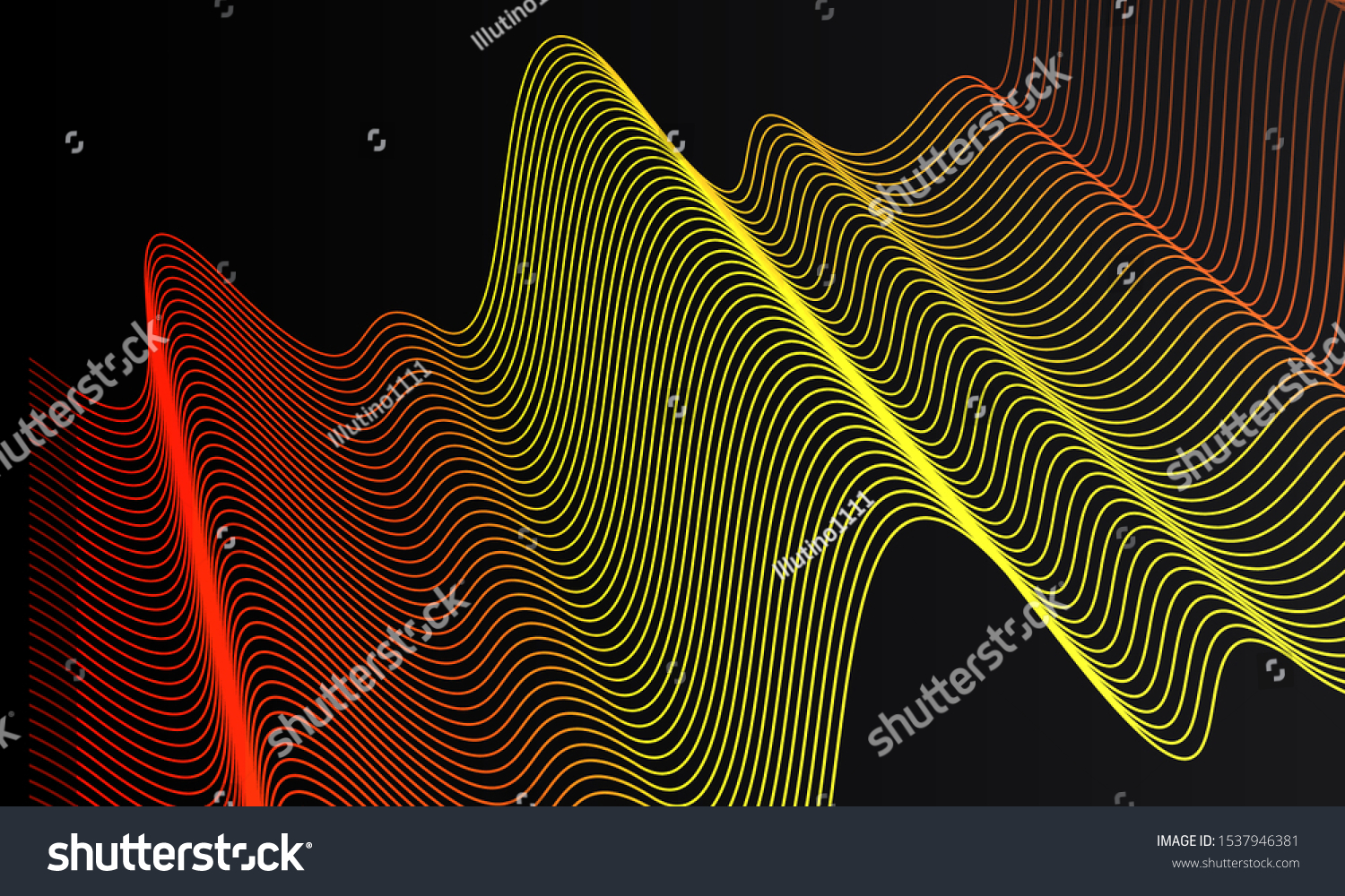Data Visualization Dynamic Wave Pattern Vector Stock Vector (Royalty ...