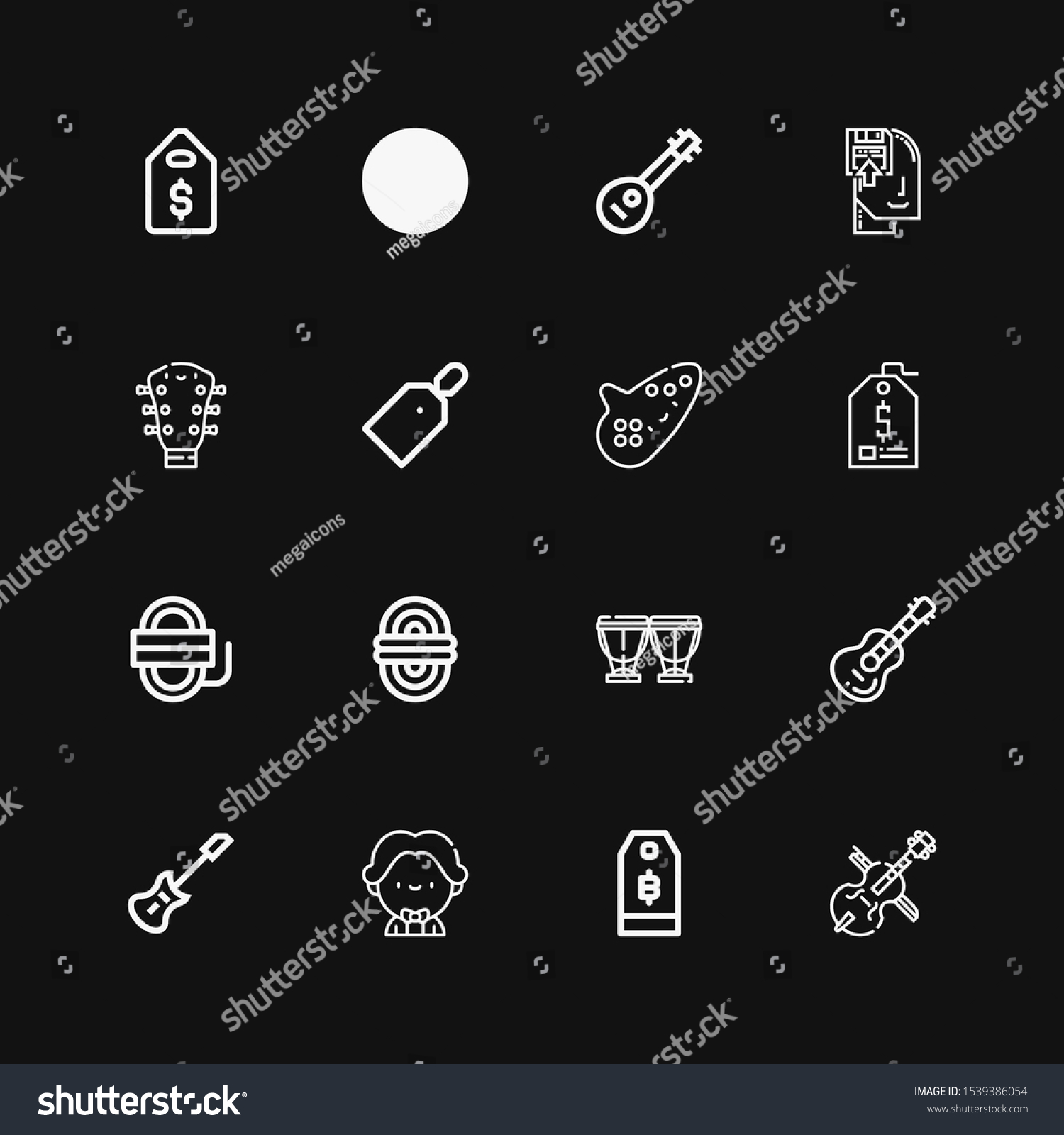 Editable 16 String Icons Web Mobile Stock Vector (Royalty Free ...