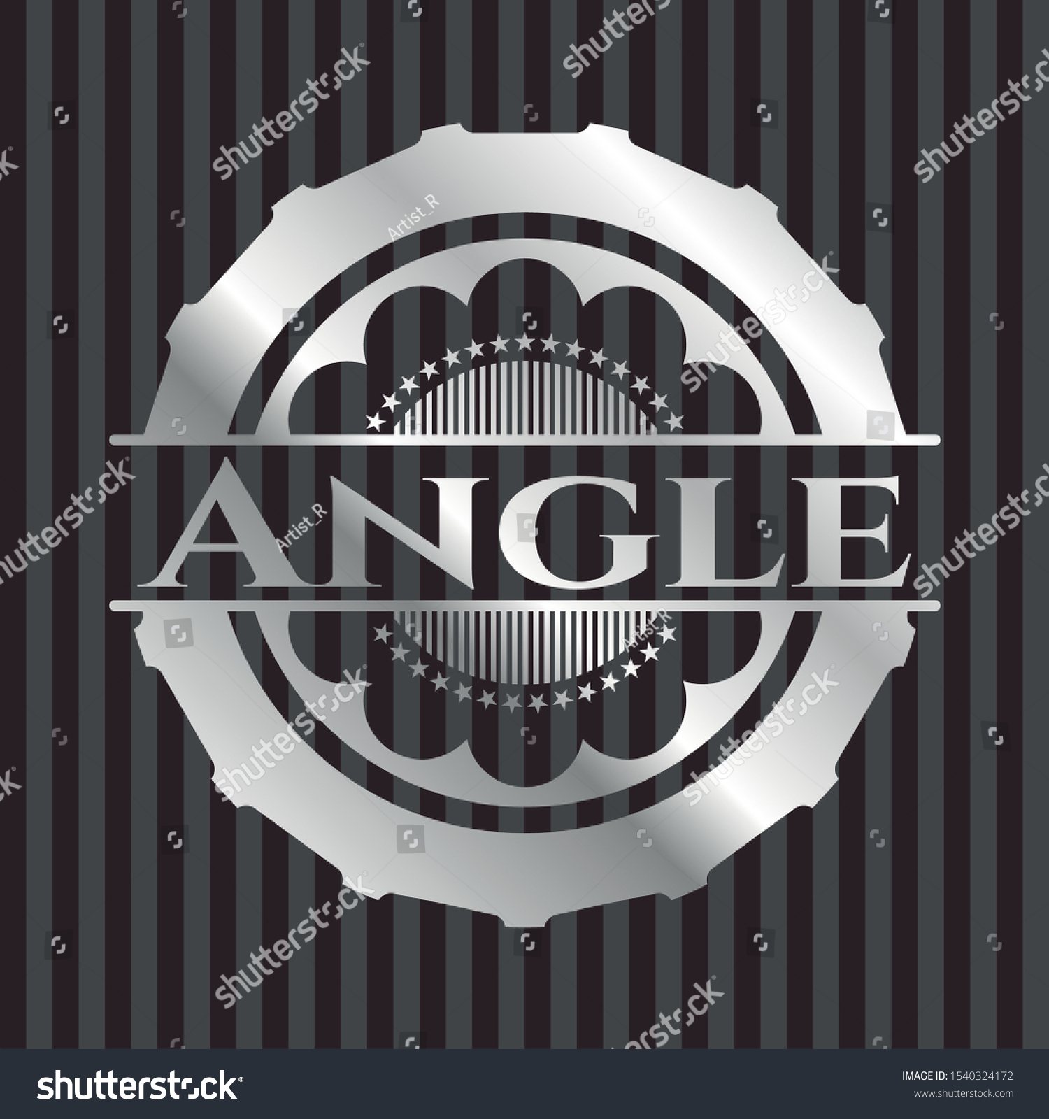 Angle Silvery Emblem Vector Illustration Mosaic Stock Vector Royalty