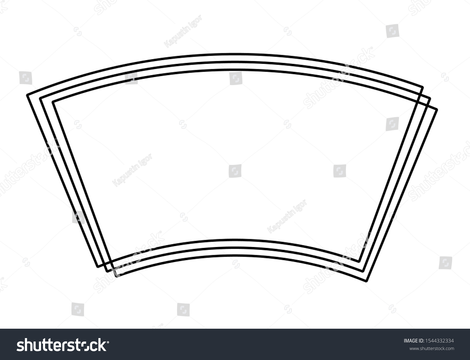 Vector Rectangular Simple Frame Arc Deformation Stock Vector (Royalty ...
