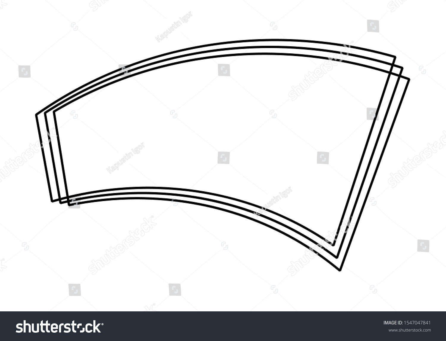 Vector Rectangular Simple Frame Arc Deformation Stock Vector (Royalty ...