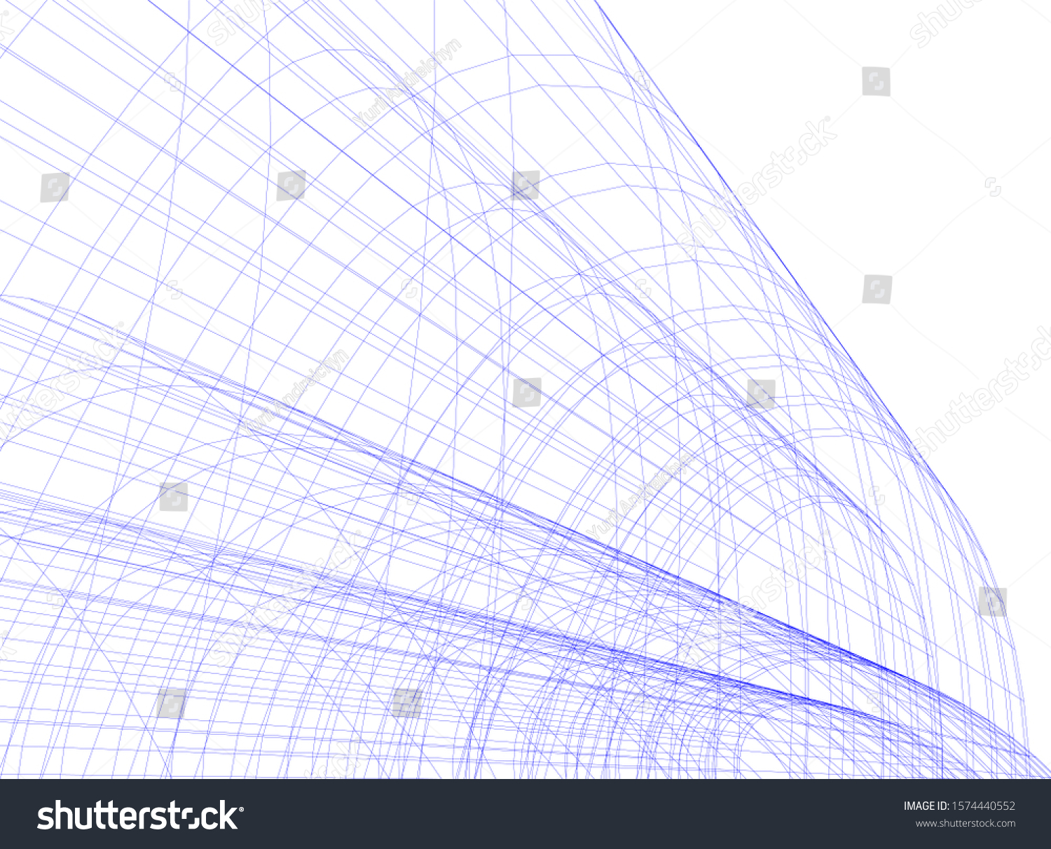 Building 3d Structure Architectural Background Stock Vector (Royalty ...