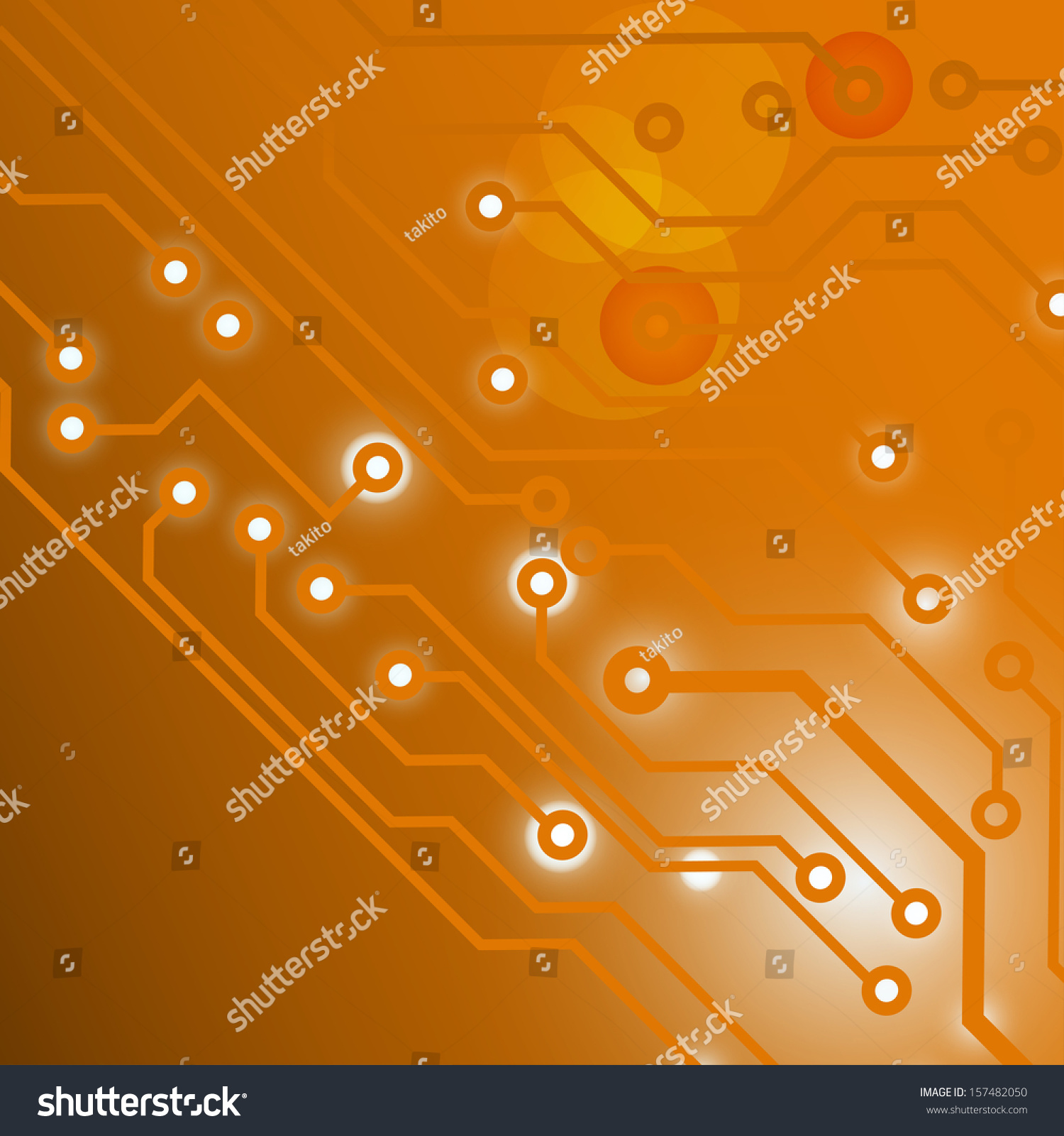 Circuit Board Pattern Abstract Technology Circuit 스톡 일러스트 157482050
