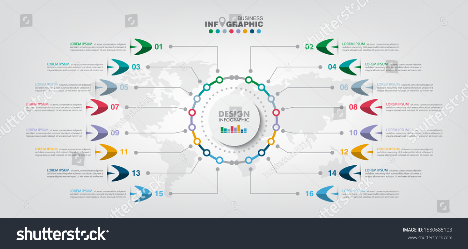 Infographics Business Data Elements Visualization Abstract Stock Vector ...