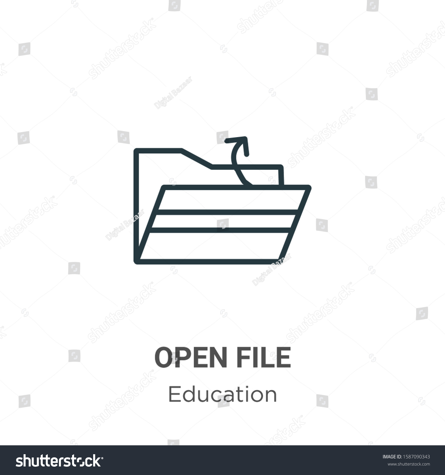 Open File Outline Vector Icon Thin Stock Vector (Royalty Free ... Open File Outline Vector Icon Thin Stock Vector (Royalty Free ...