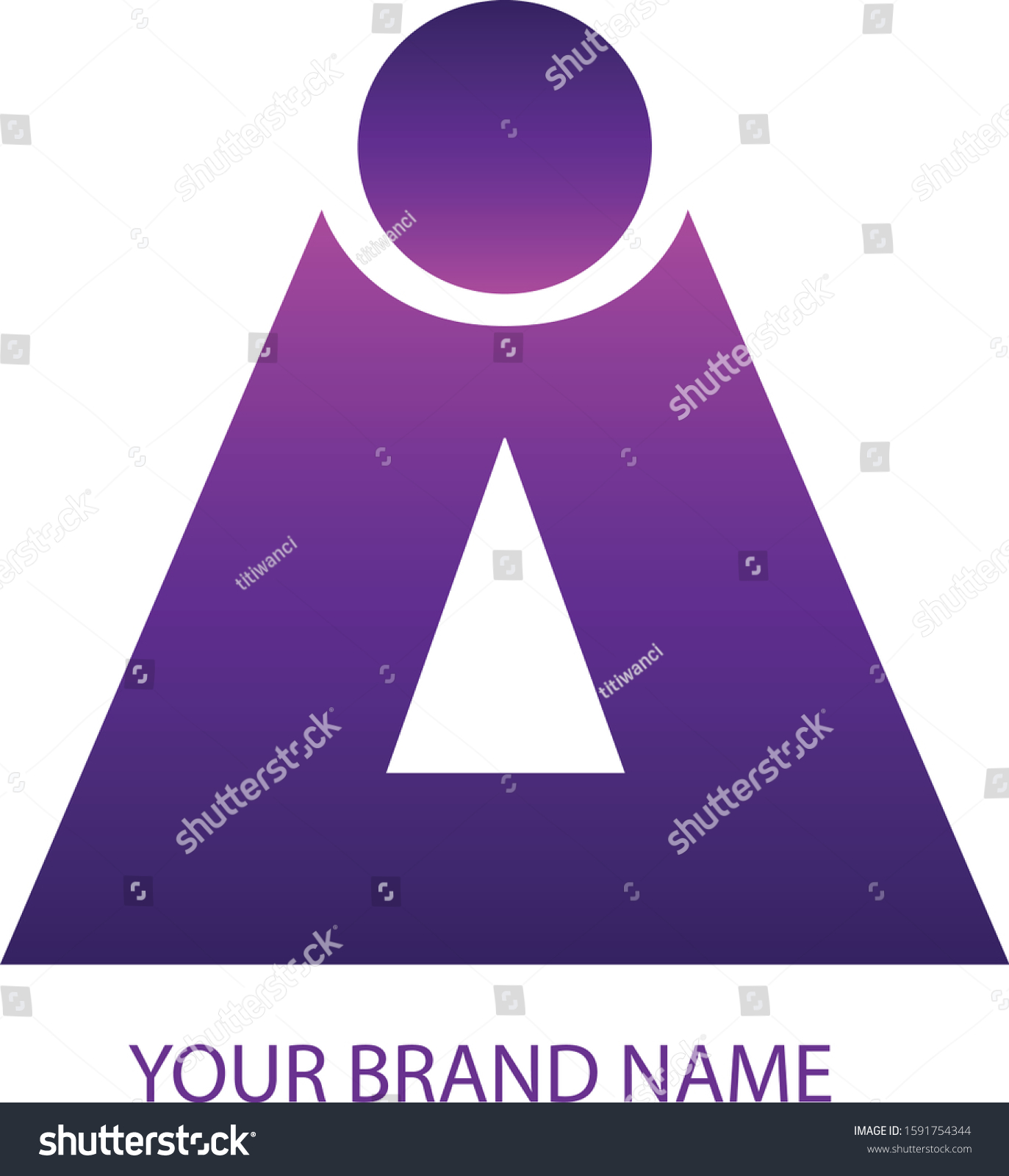 Triangle Circle Logo Vector Design Stock Vector (Royalty Free ...