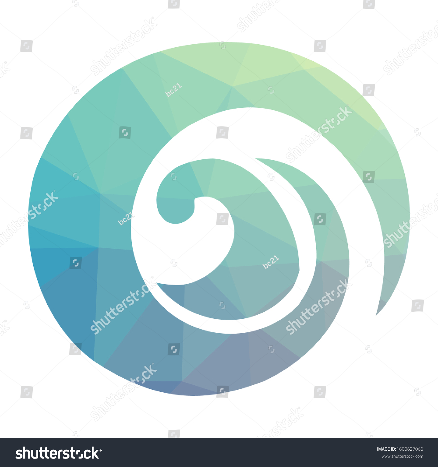 Abstract Triangular Pattern Inside Ocean Wave Stock Vector (Royalty ...