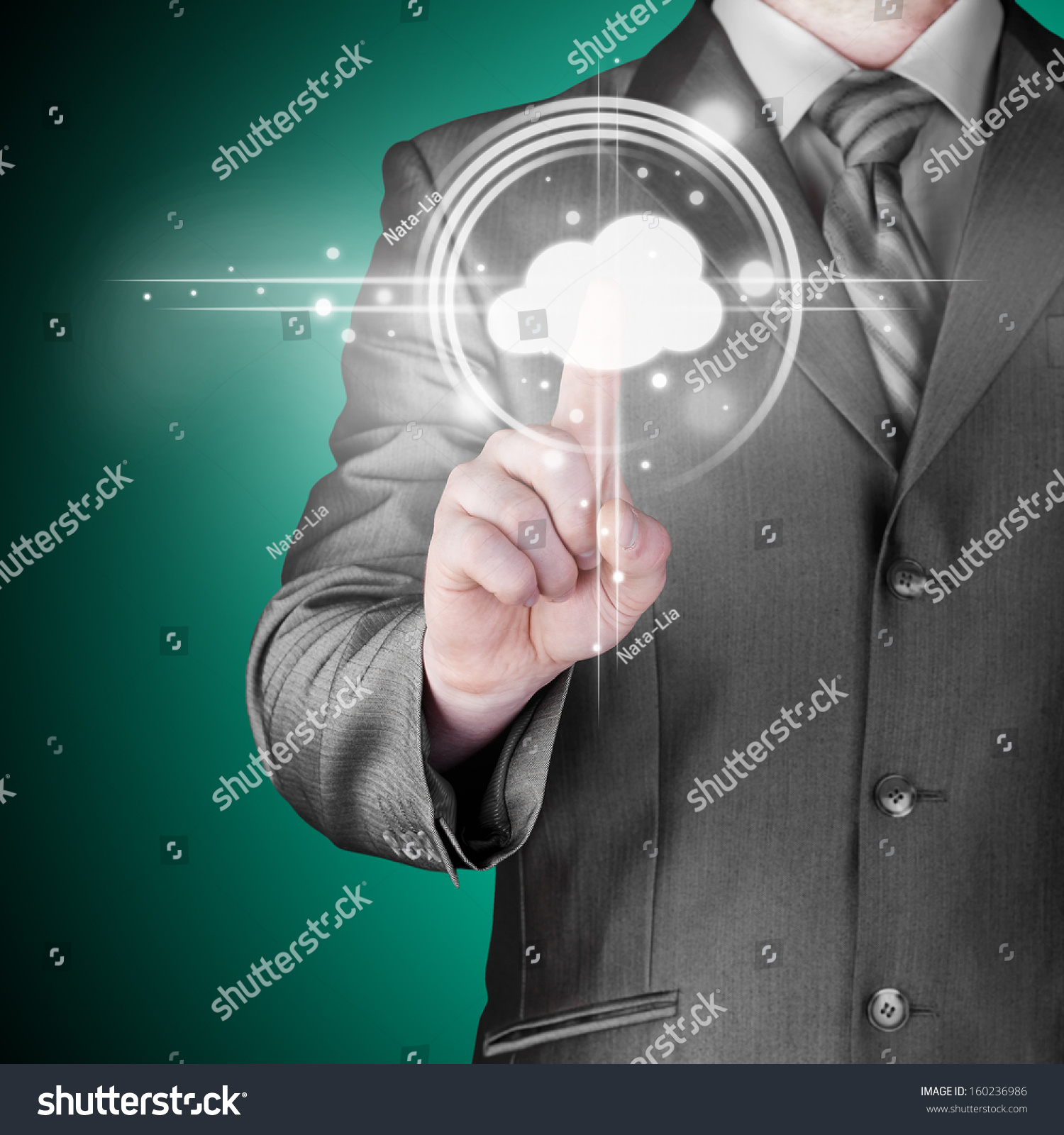 Cloud Computing Touchscreen Interface Stock Photo 160236986 | Shutterstock